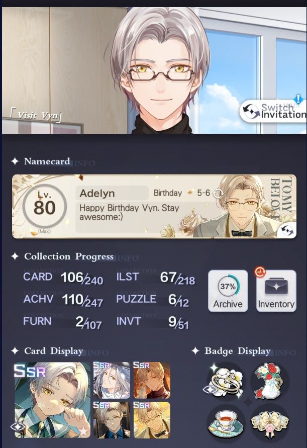 Happy Birthday To Vyn & Happy One Year Playing TOT to me Tears of ...