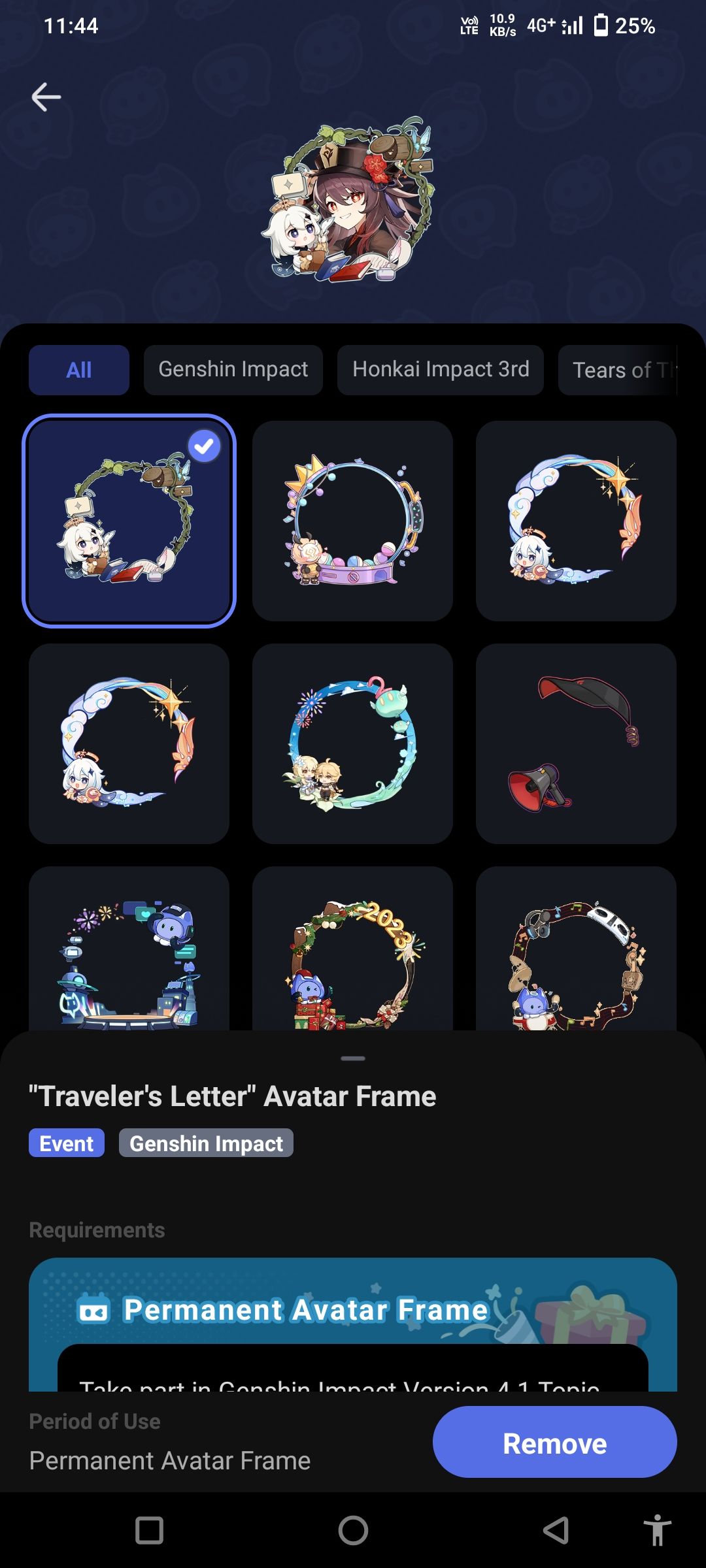 I got the permanent avatar frame! Genshin Impact | HoYoLAB