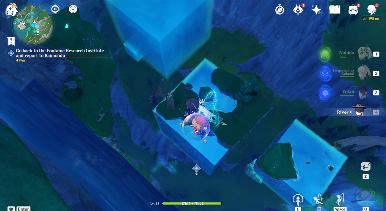 These Floating water cubes are beautiful. Genshin Impact | HoYoLAB