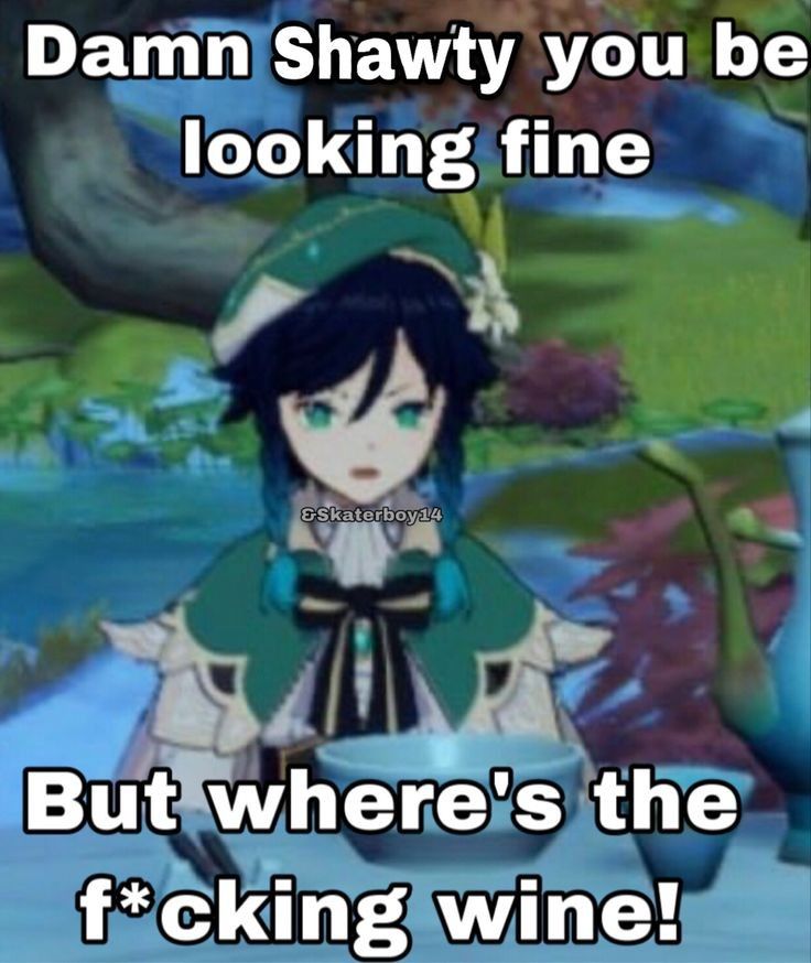 Day 2 of posting Venti memes while I wait for his rerun Genshin Impact ...