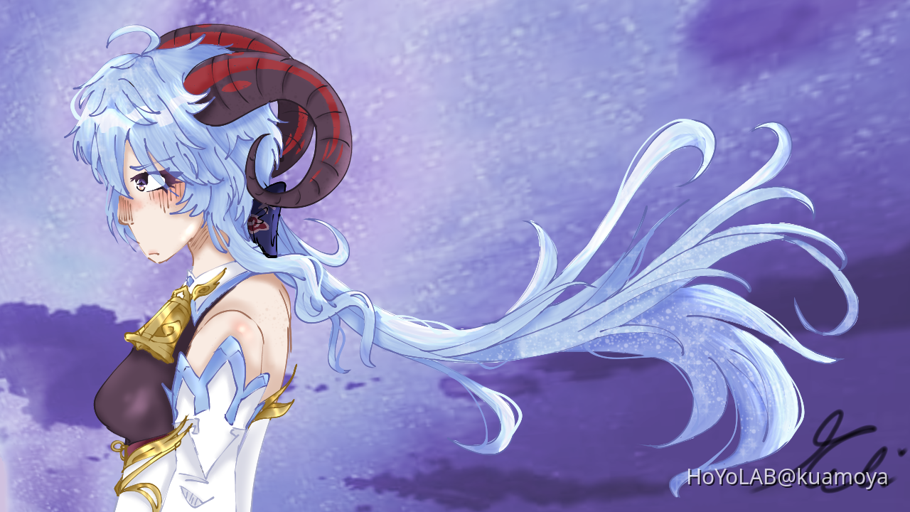 Ganyu Drawing (3 Lighting Versions) (Click to See Full) Genshin Impact ...