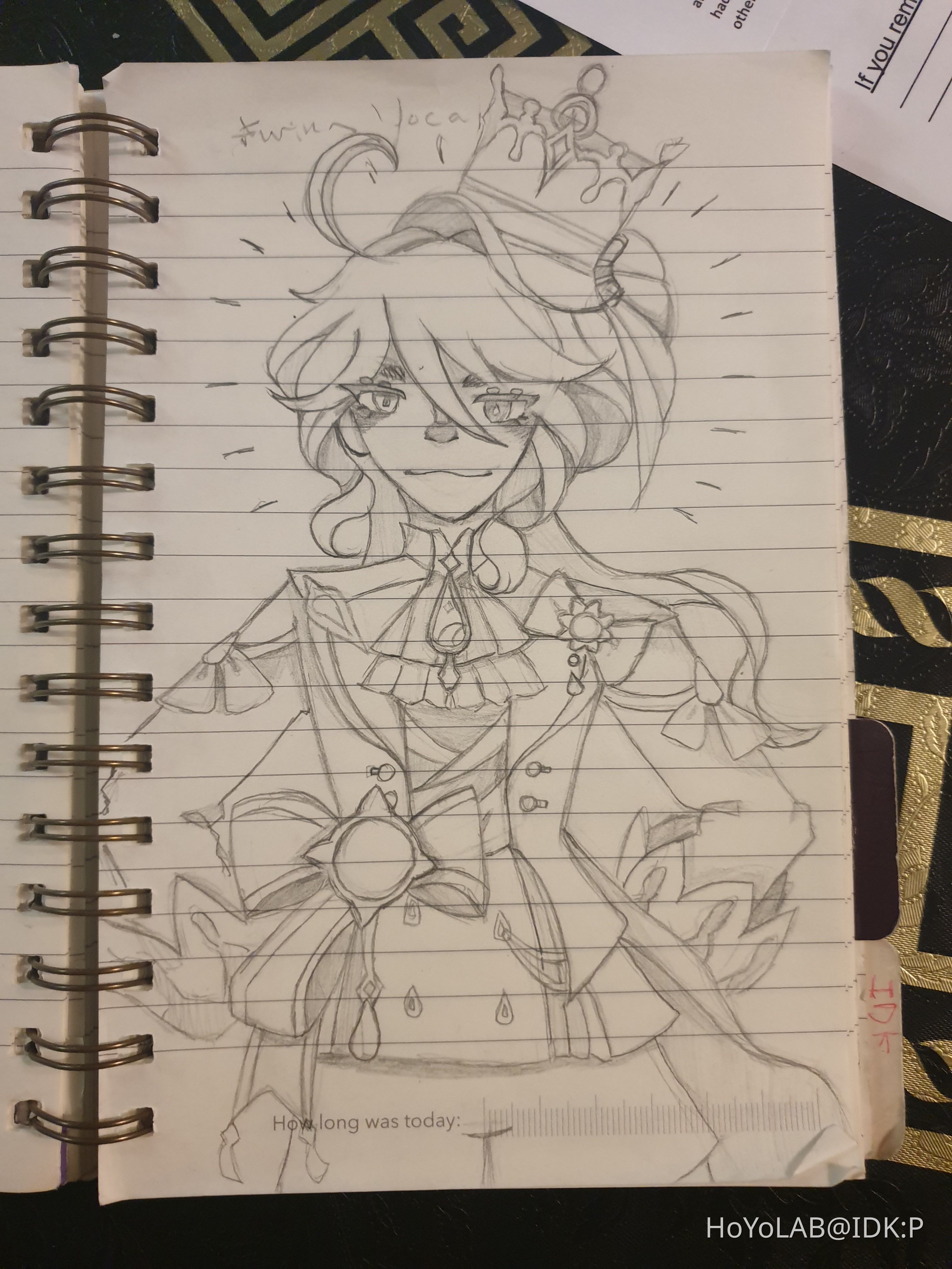focalors/furina and a smol tar tar sketch Genshin Impact | HoYoLAB