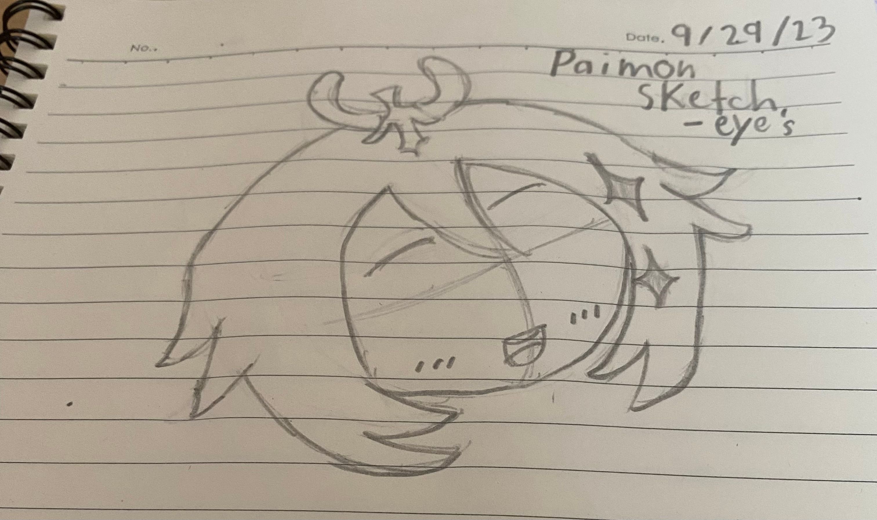 Random Paimon Sketch Genshin Impact | HoYoLAB