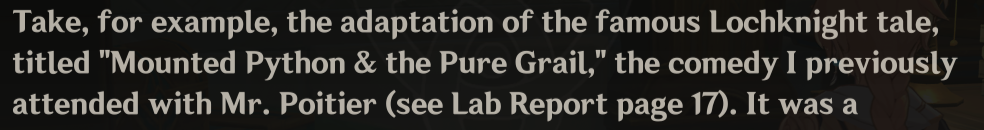 Another Monty Python reference? Genshin Impact | HoYoLAB