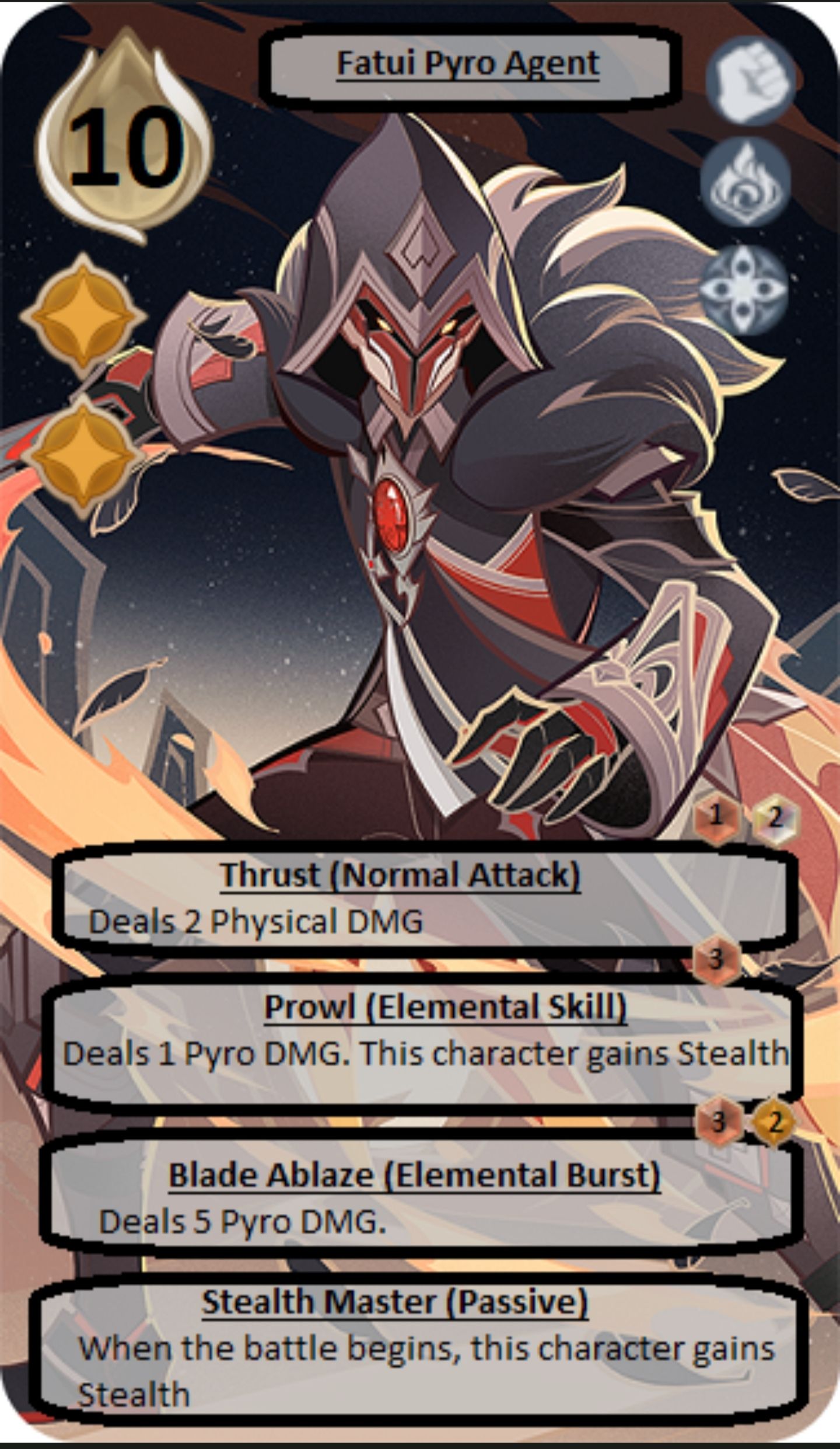 I'm making printable irl genius invocation tcg cards! Genshin Impact ...