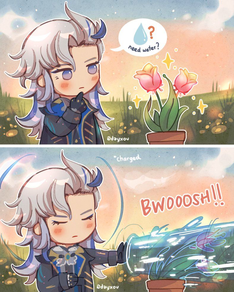 neuvillette skill: too strong water hose 🦦🌊🌹 Genshin Impact | HoYoLAB