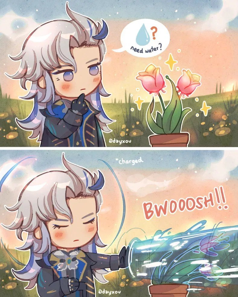 neuvillette skill: too strong water hose 🦦🌊🌹 Genshin Impact | HoYoLAB