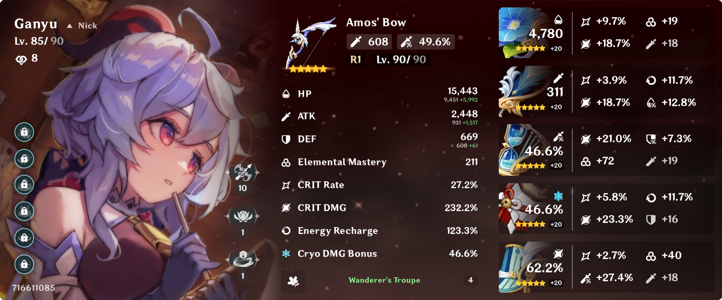 My best(and updated) builds! Genshin Impact | HoYoLAB