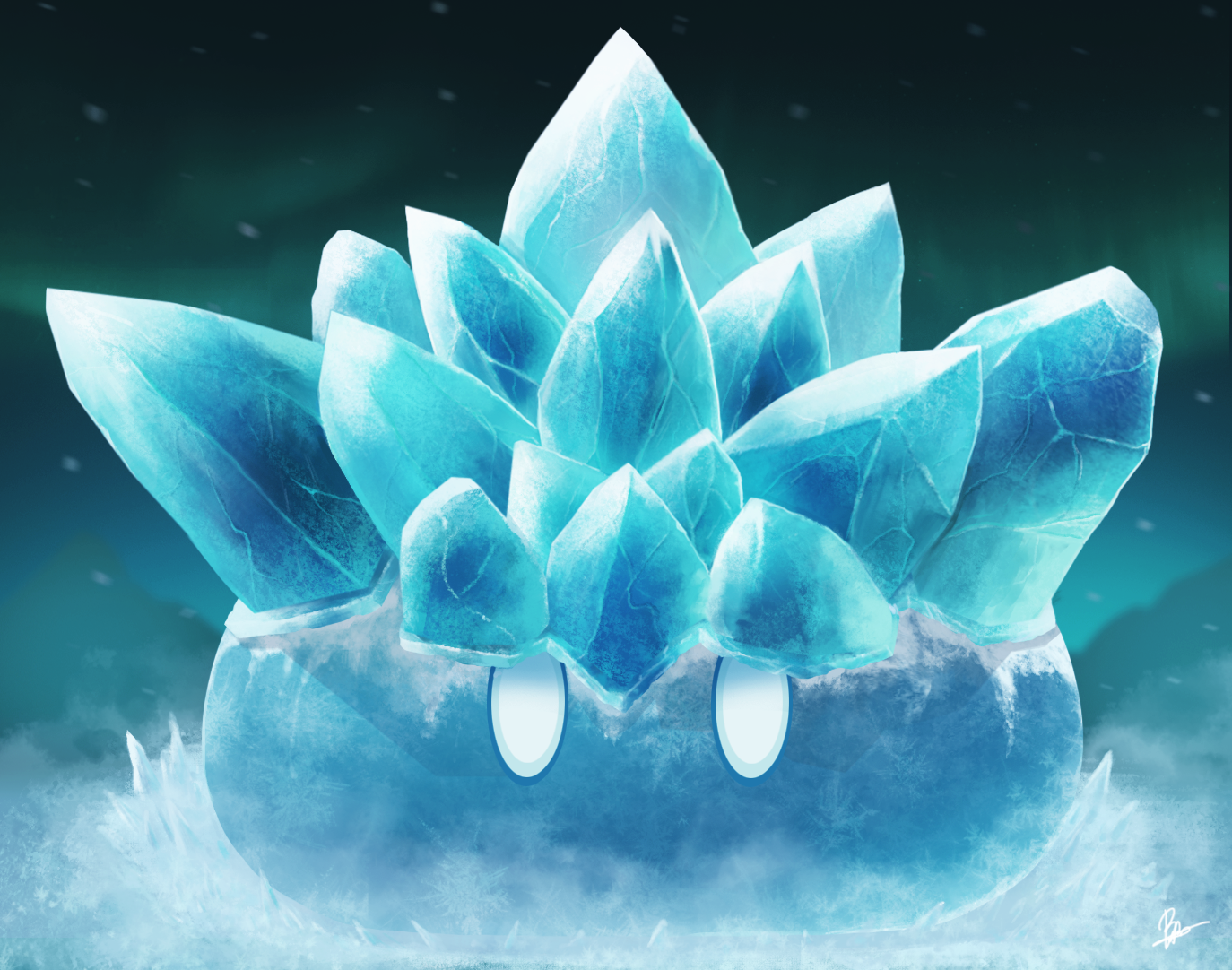 Cryo slime fanart Genshin Impact | HoYoLAB