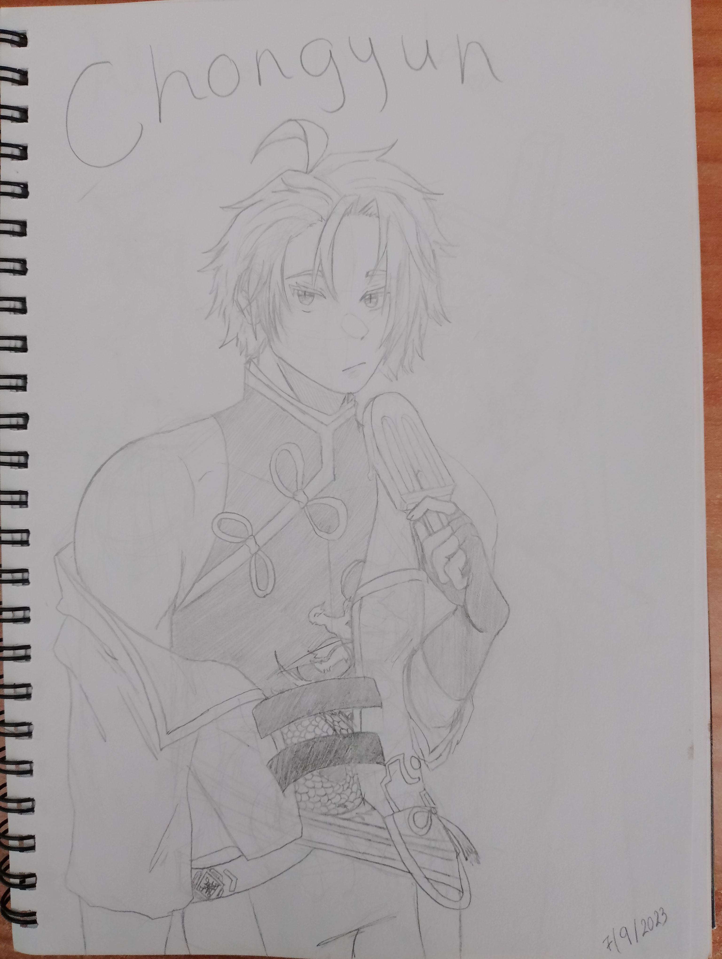 the draw i did when it was Chongyun's B-day Genshin Impact | HoYoLAB