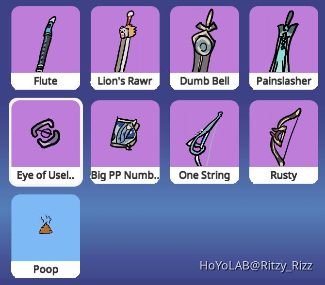 Where are the other weapons. | HoYoLAB