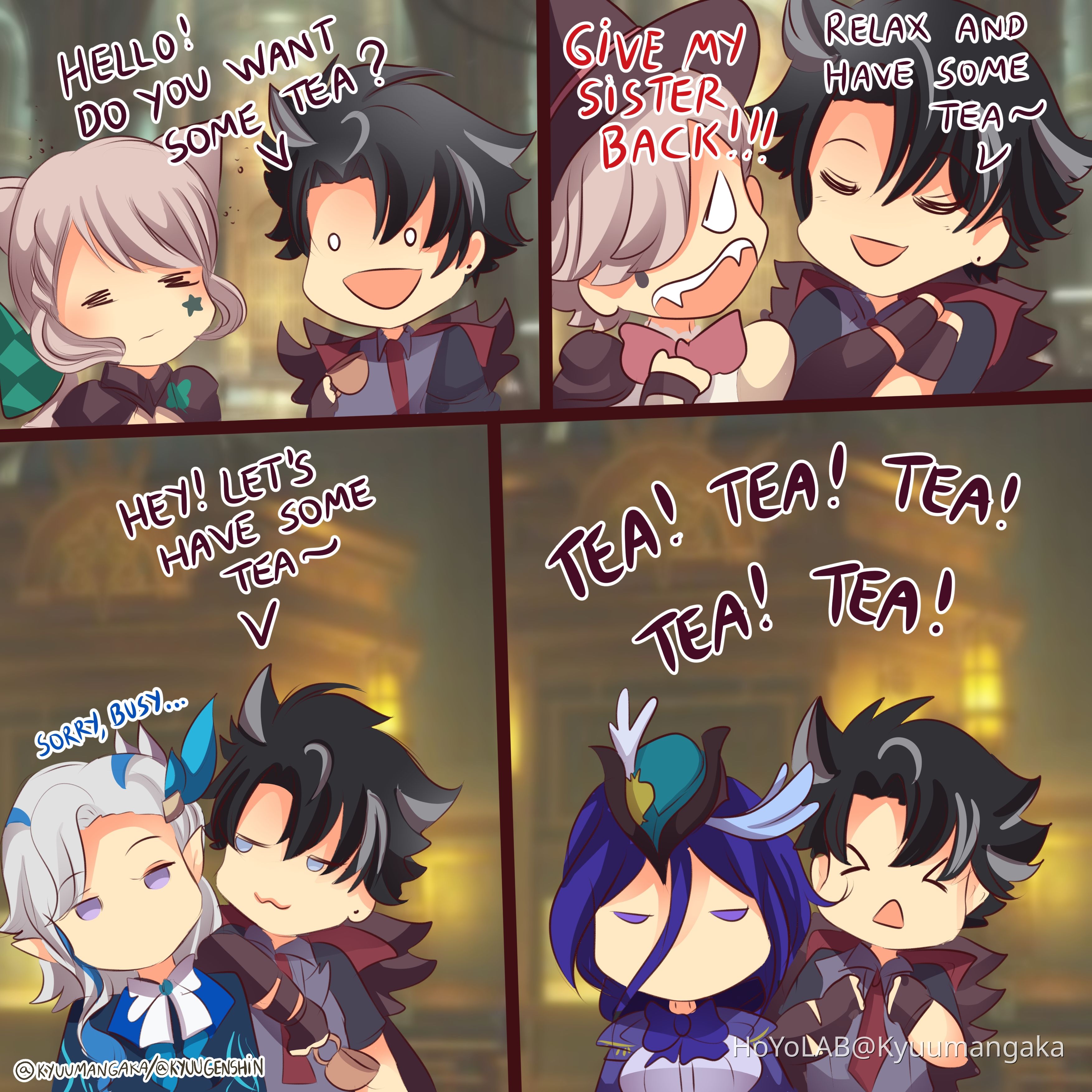 Wriothesley, the tea fanatic (comic strip) Genshin Impact | HoYoLAB