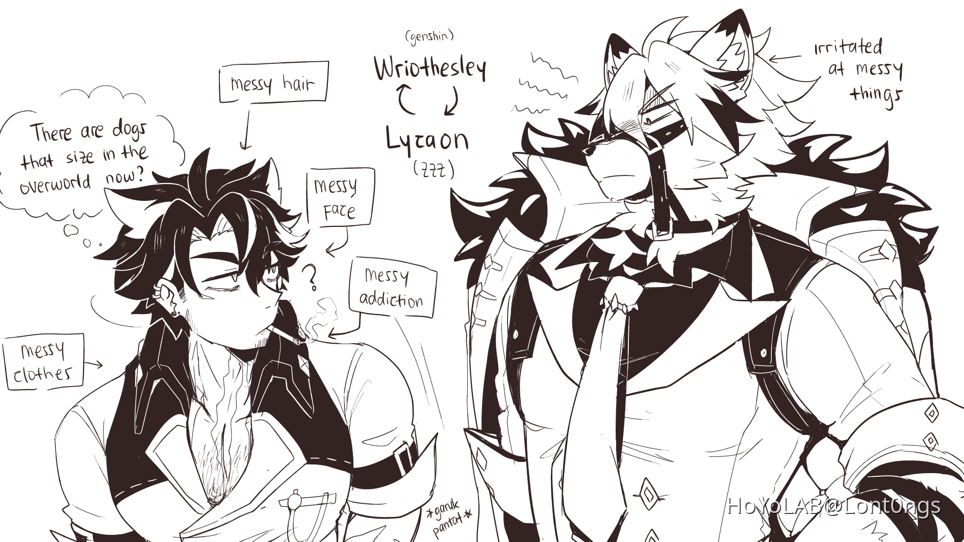 Wriothesley and Lycaon Clothes Swap Genshin Impact | HoYoLAB