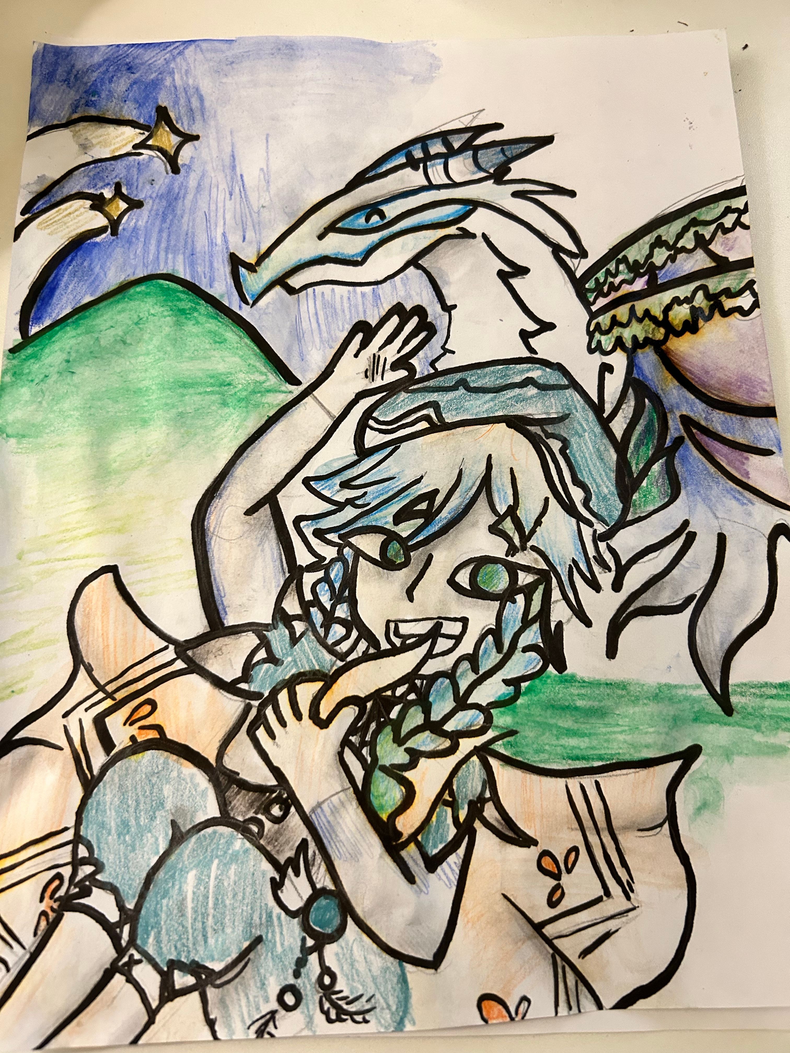 Finished venti drawing Genshin Impact | HoYoLAB