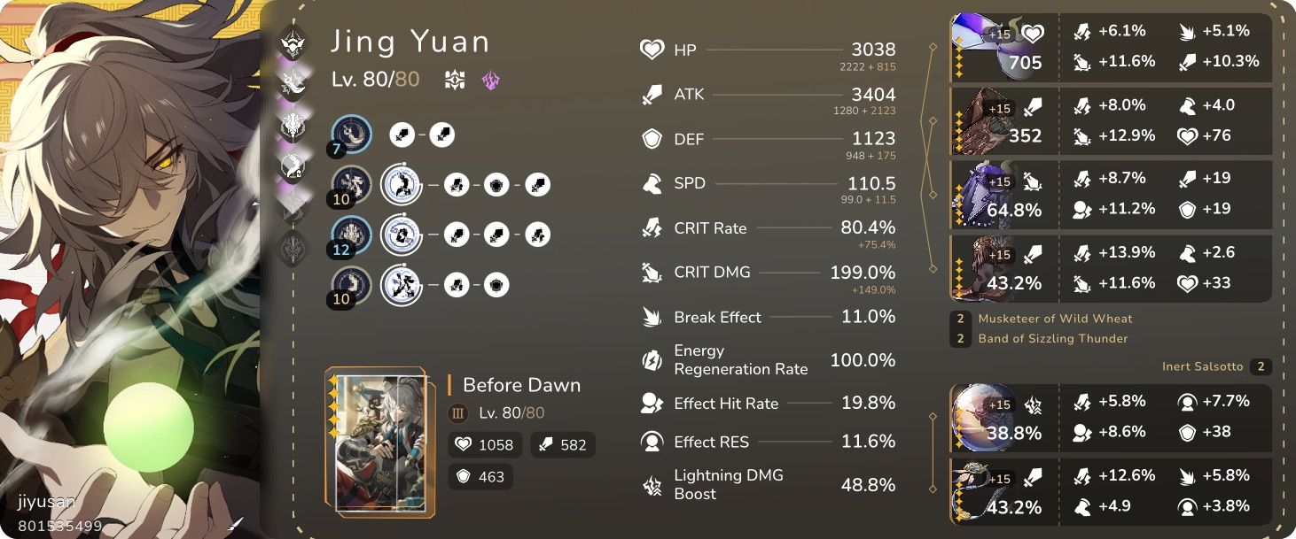 JingYuan build Honkai: Star Rail | HoYoLAB