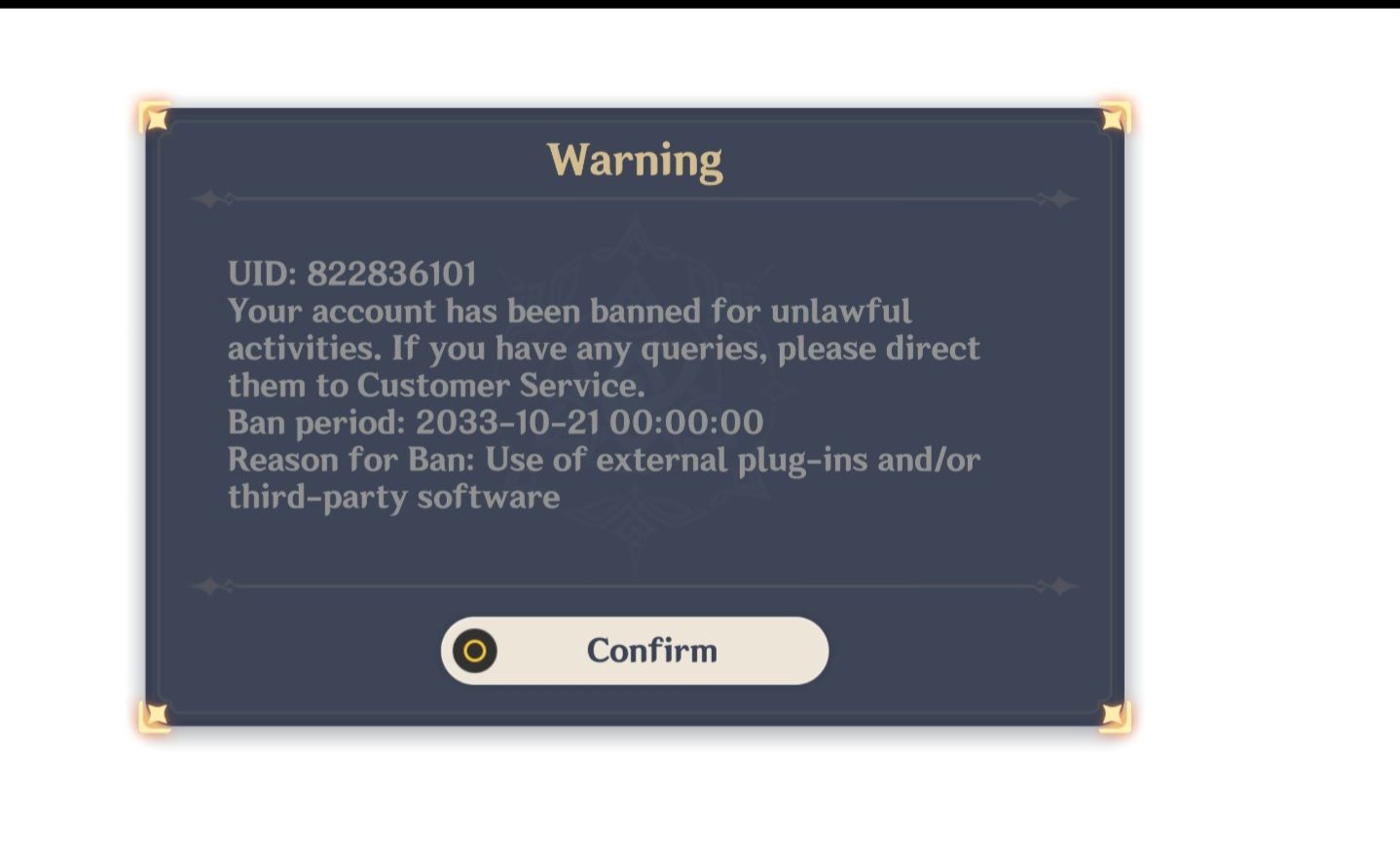 3 years in, $5000+ spent, falsely perma banned Genshin Impact | HoYoLAB