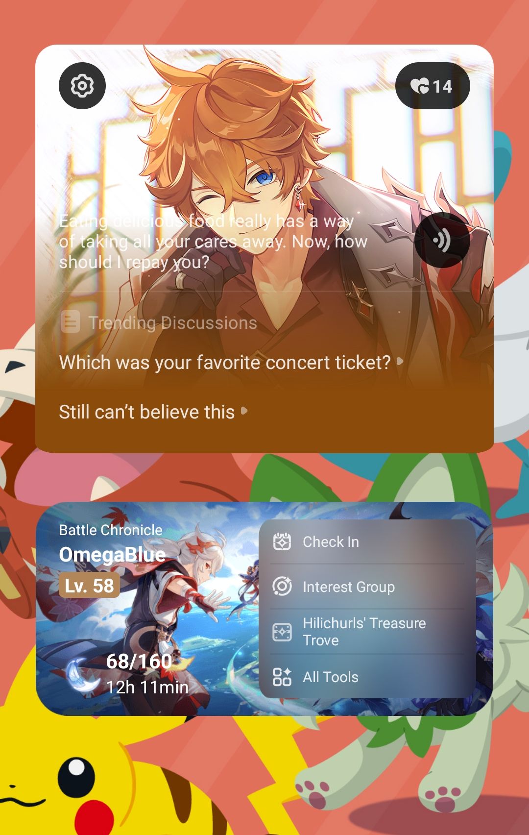 Add widget Hilichurl's Treasure Trove Genshin Impact | HoYoLAB