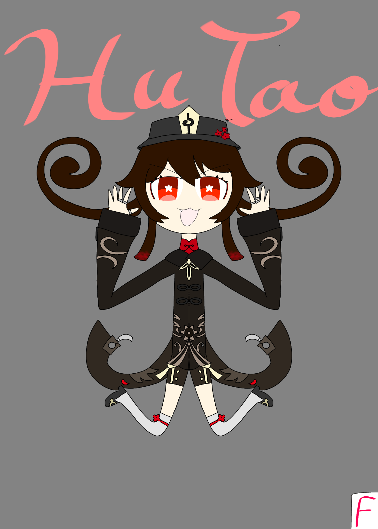 Hu Tao drawing for the art contest I made \( 'ω')／ Genshin Impact | HoYoLAB