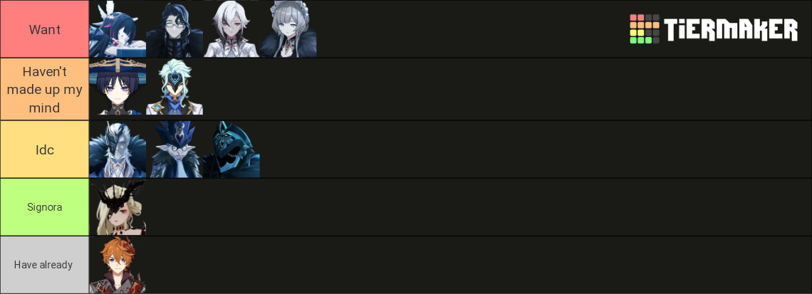 Harbingers that I want Genshin Impact | HoYoLAB