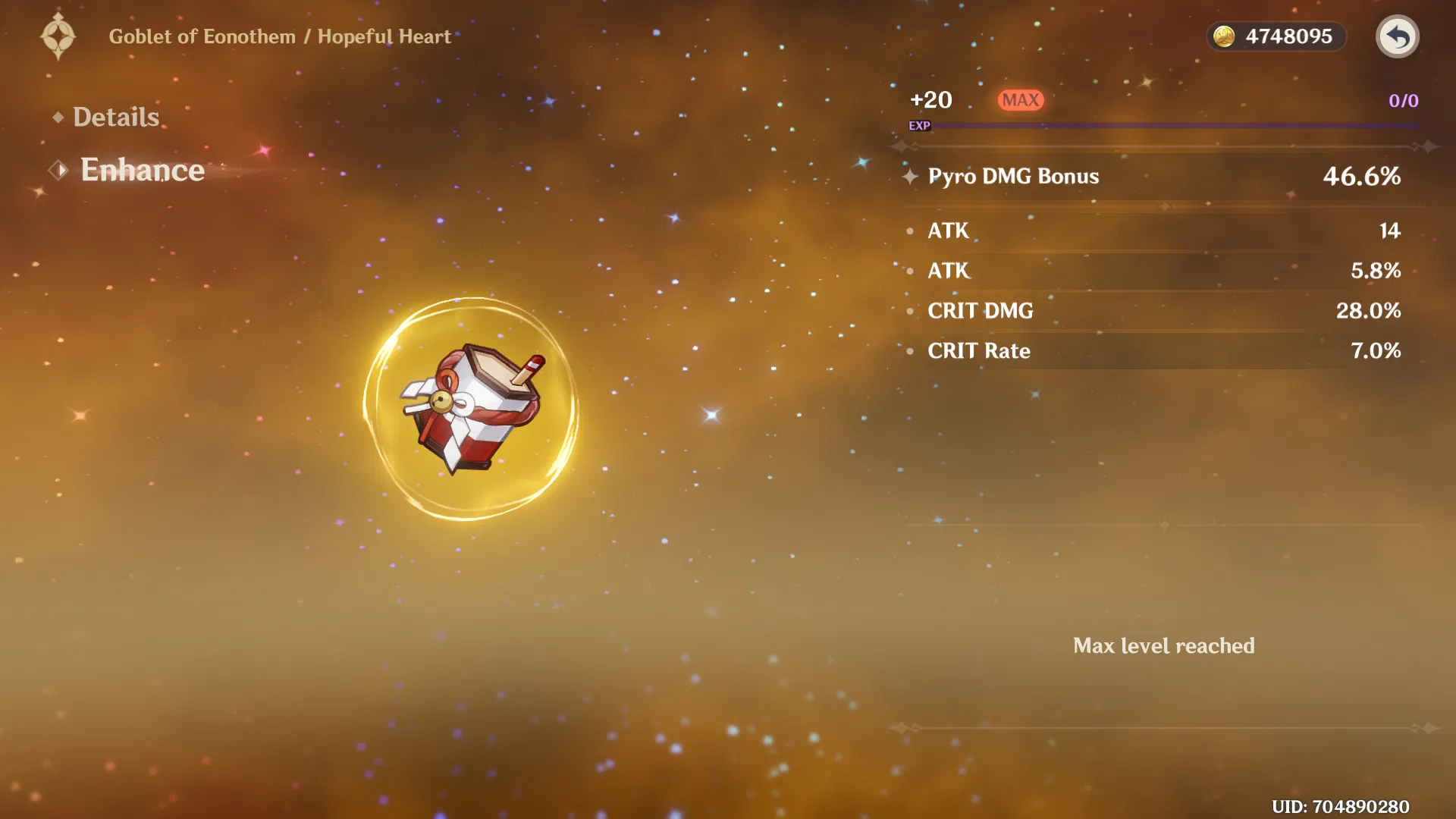 It was about time i finally get a good pyro dmg goblet Genshin Impact ...