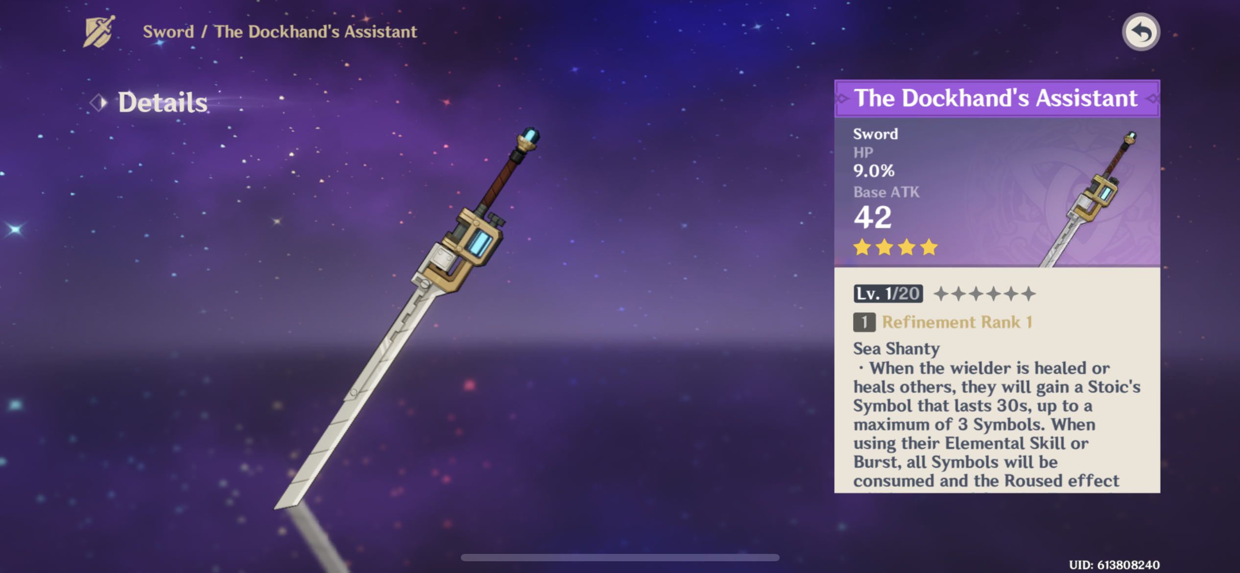 quick question on the new 4*sword! Genshin Impact | HoYoLAB