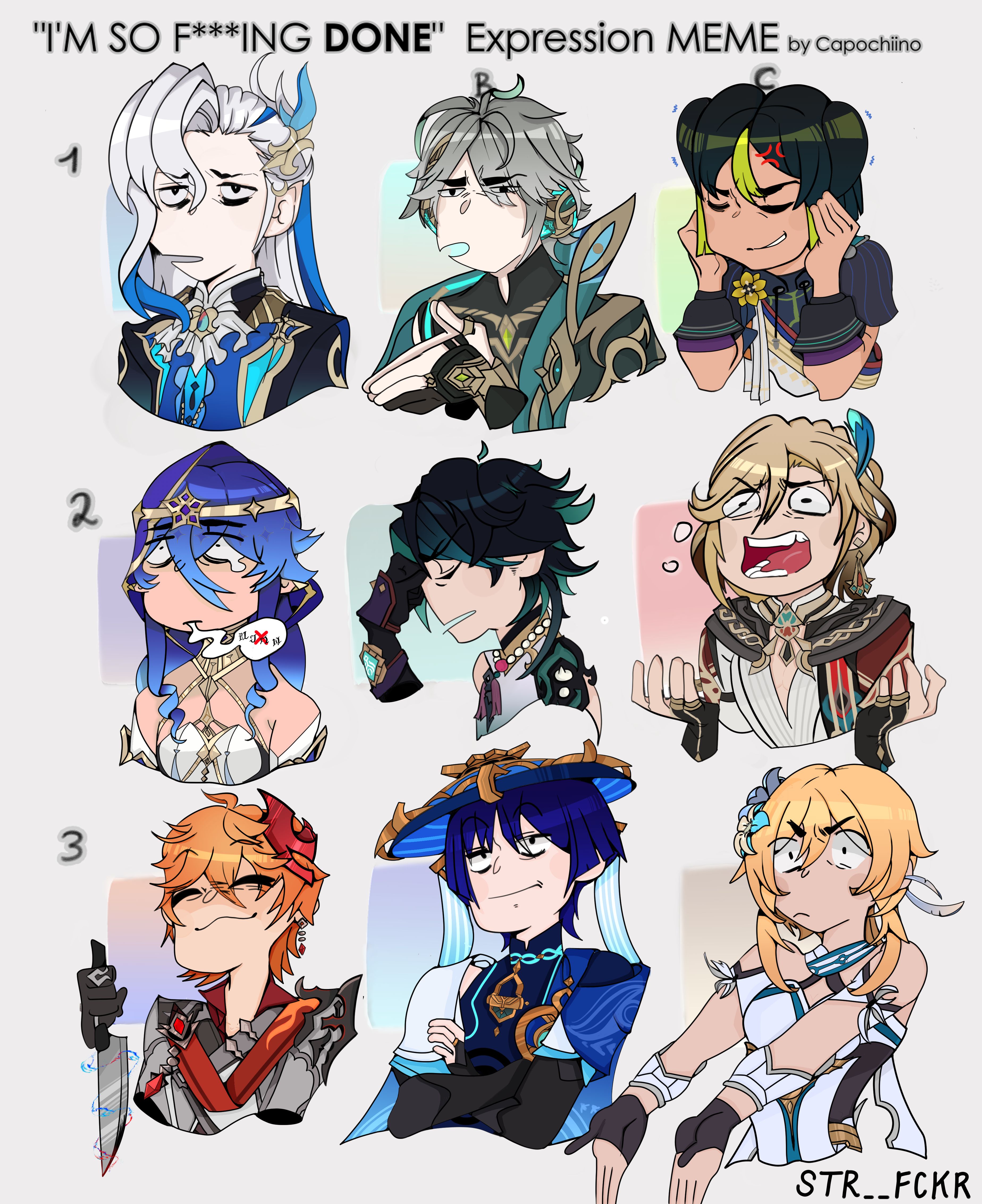 You choose the next character for this template FINAL part! tartaglia ...