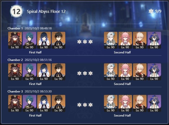 4.1 Spiral Abyss Floor 12 Quick Review Genshin Impact | HoYoLAB