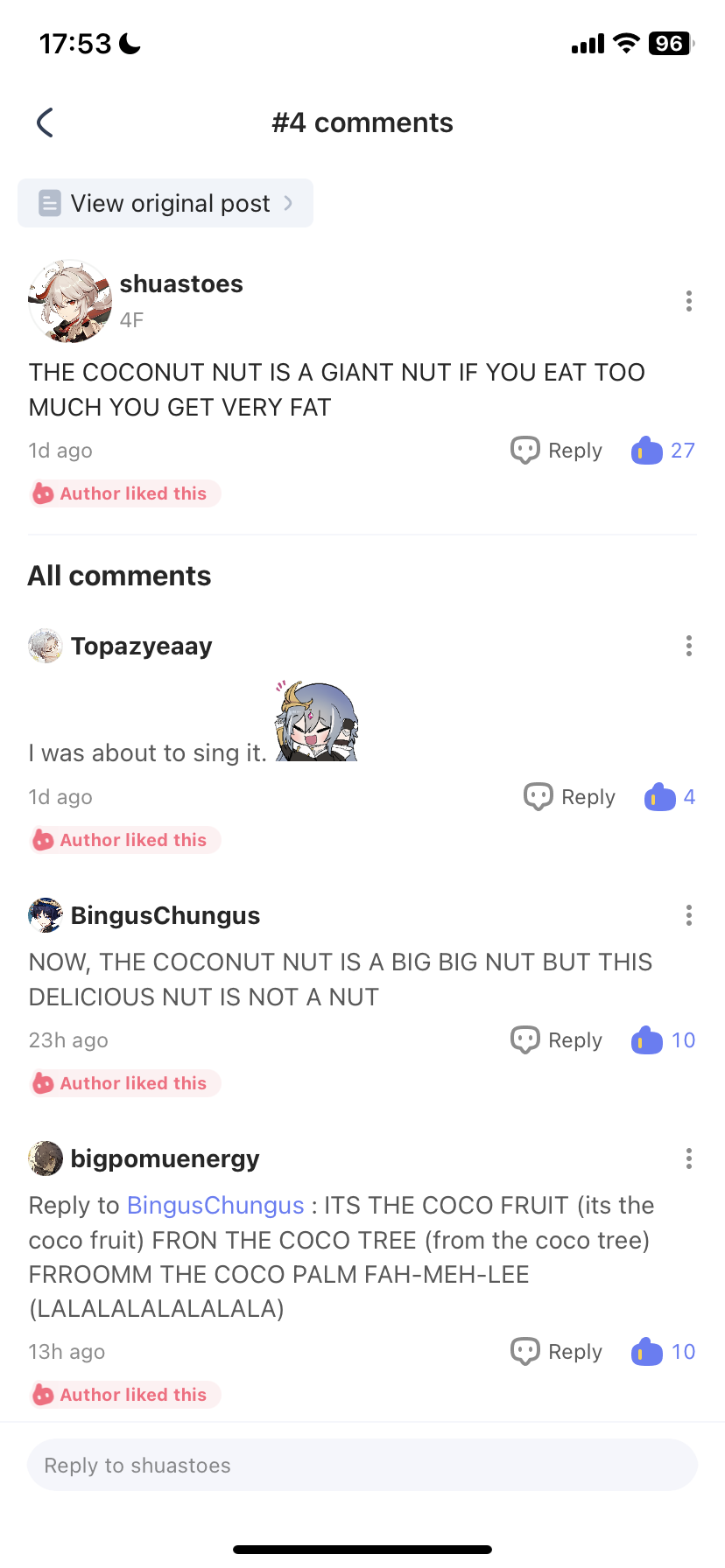 im convinced we all share one braincell in this comment section 💀 | HoYoLAB