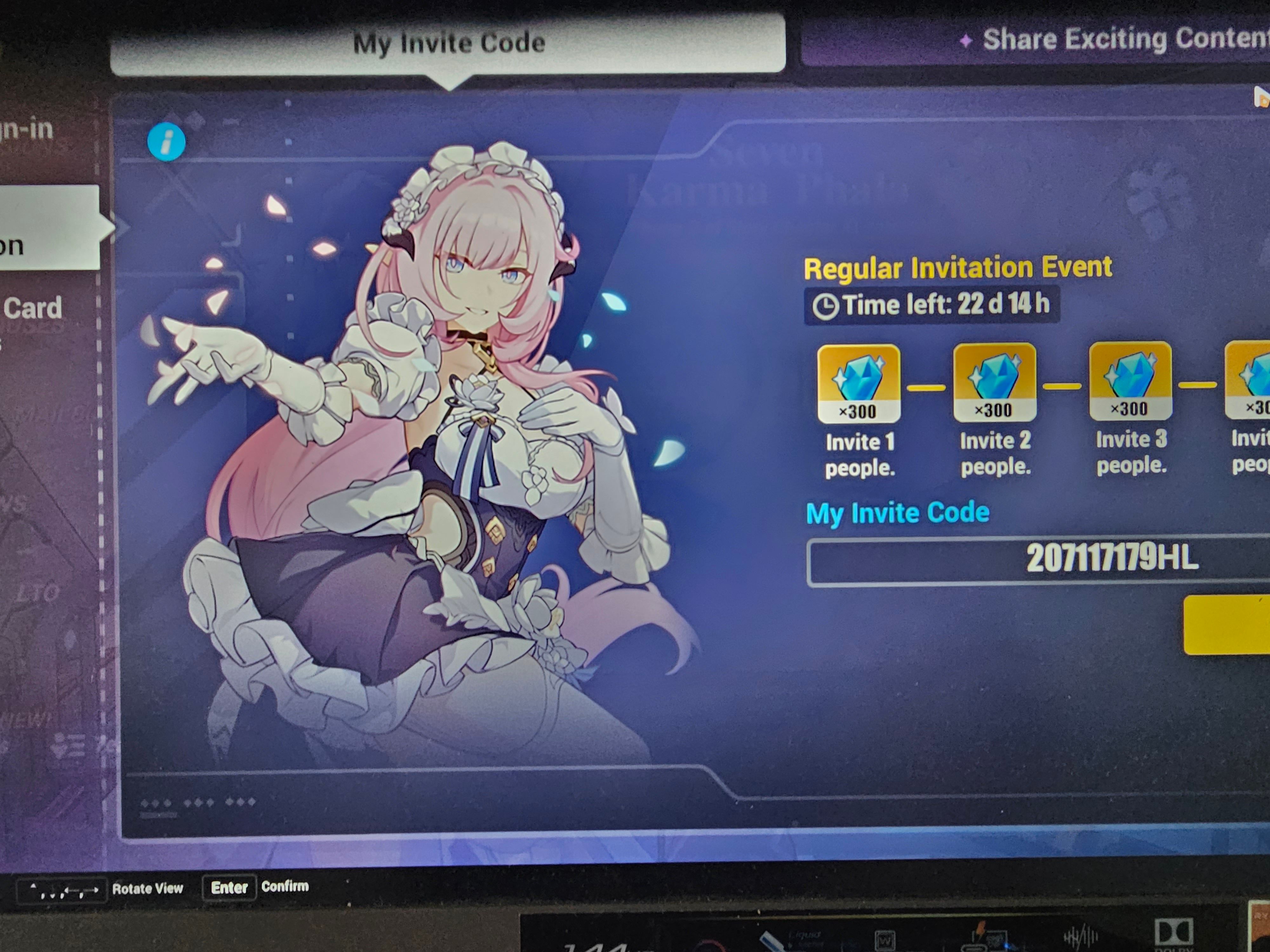 MY INVITATION CODE Honkai Impact 3rd | HoYoLAB