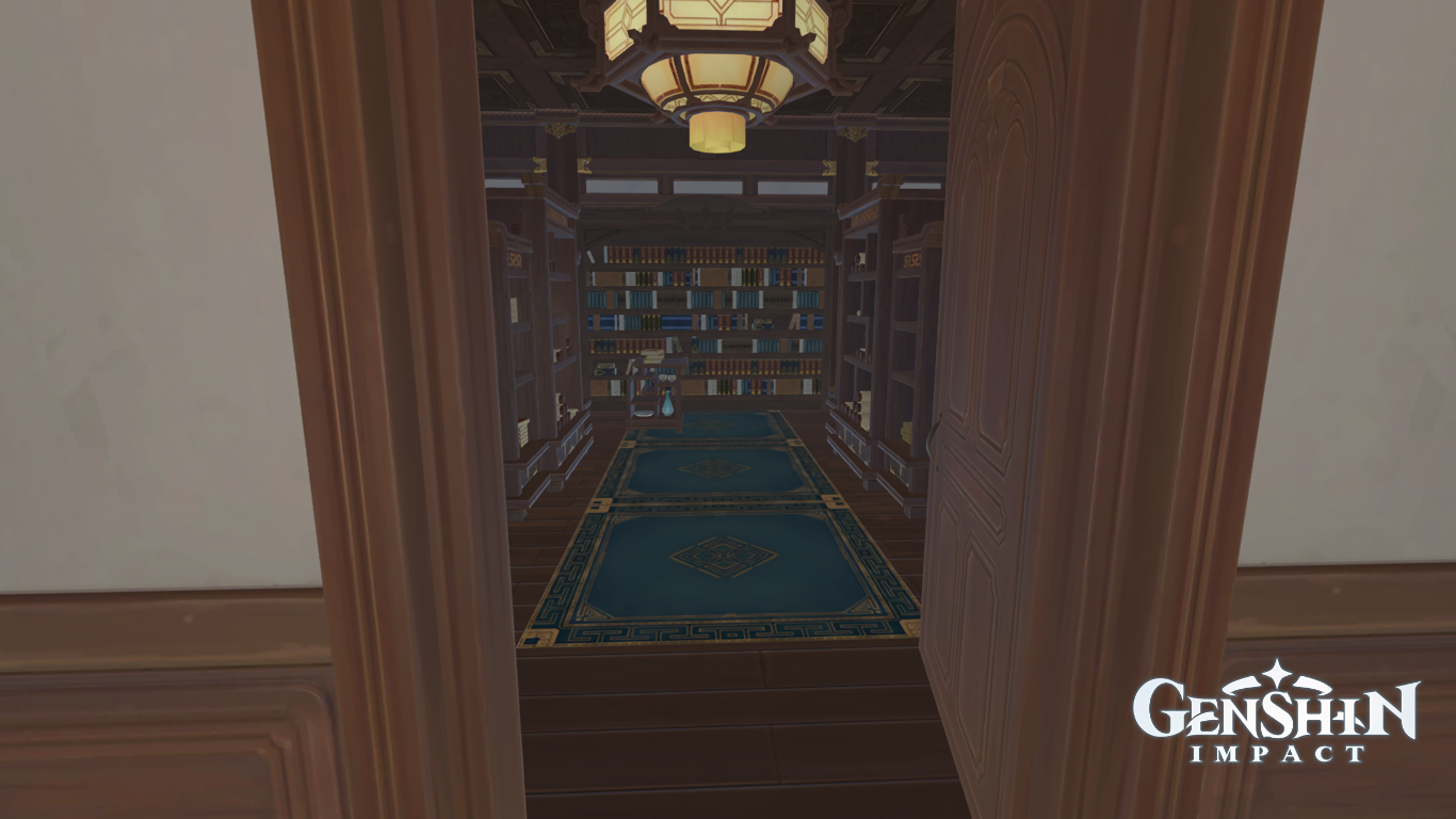 I created a library in my mansion Genshin Impact | HoYoLAB