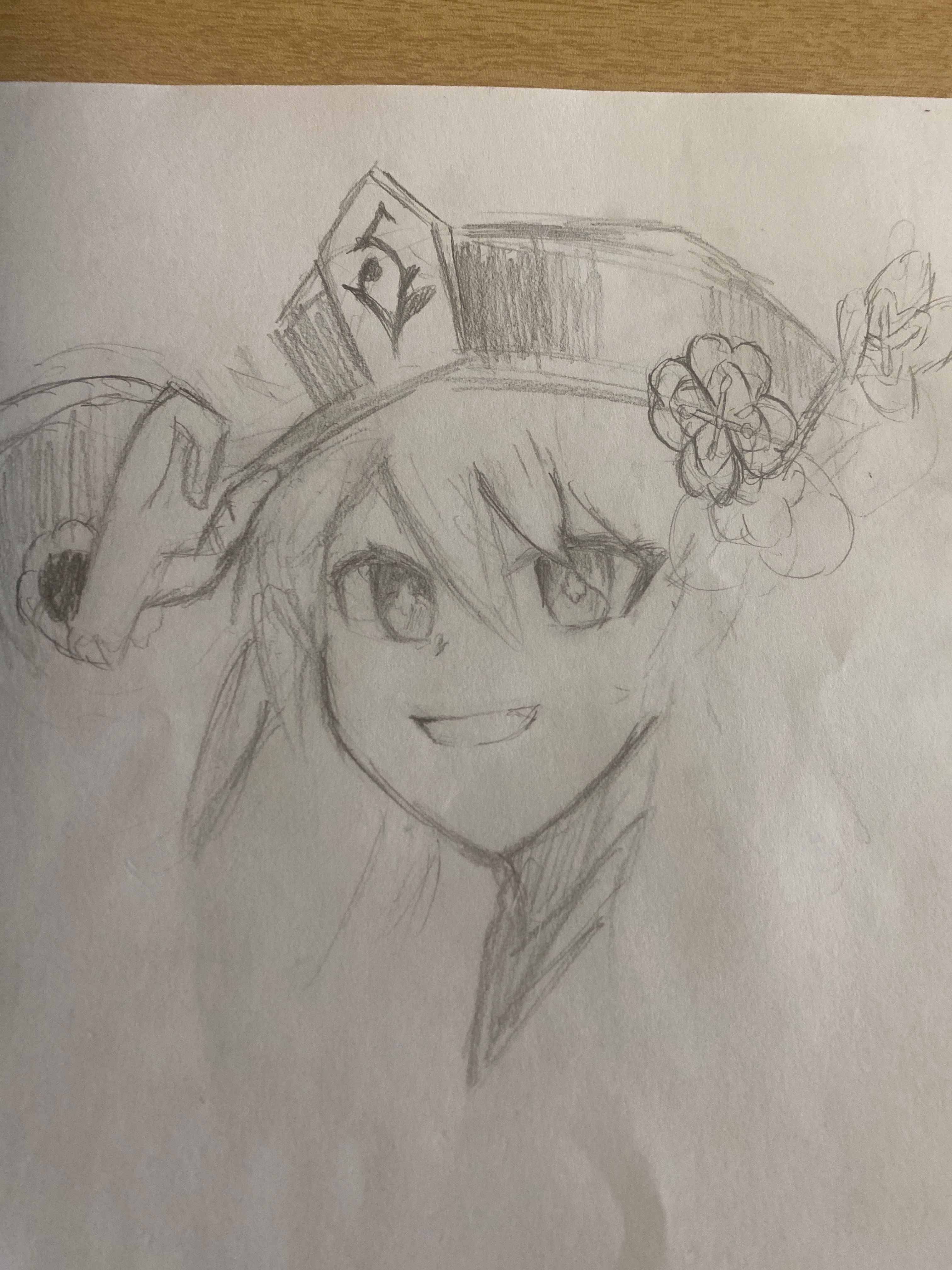 Drawing request for Hu Tao sketch (1/3 complete) | HoYoLAB