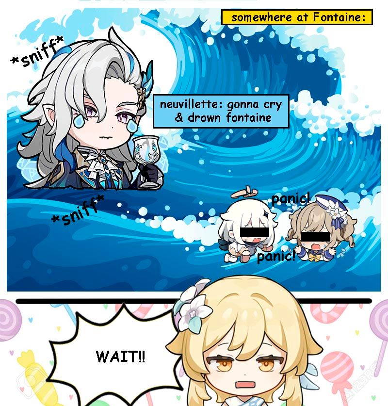 [Comic] When Neuvillette Cries💧🌧🌊 Genshin Impact | HoYoLAB