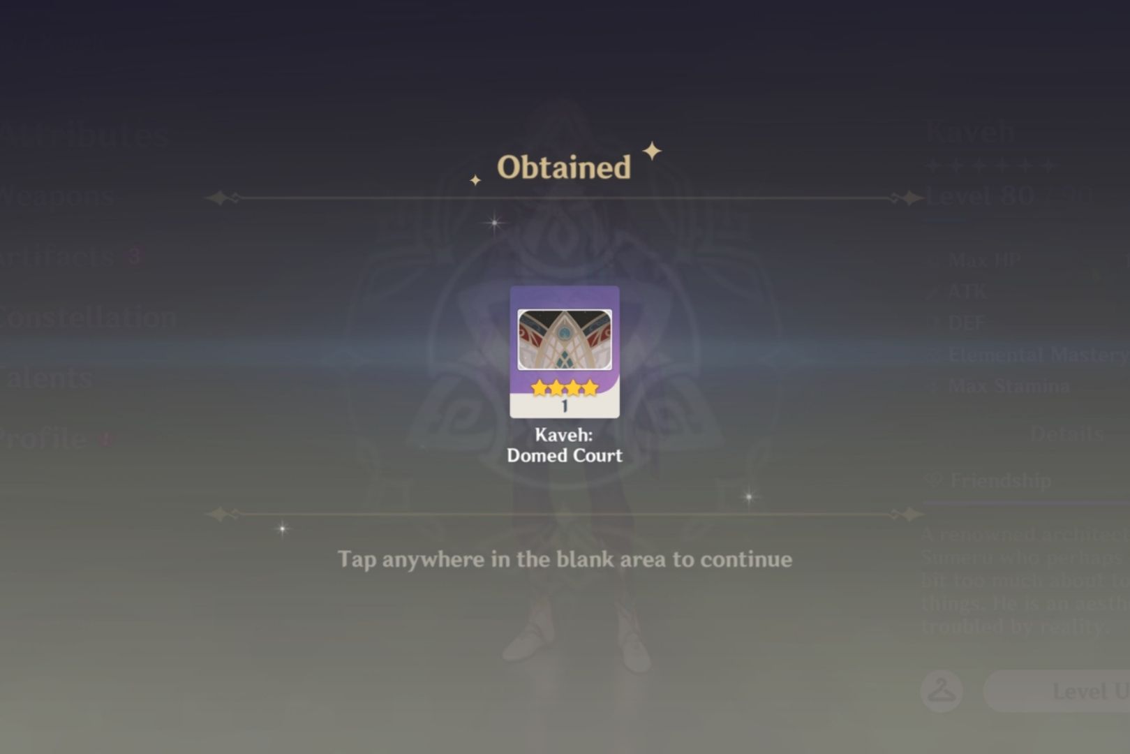 got Kaveh's namecard! 🏛️🌿 Genshin Impact | HoYoLAB