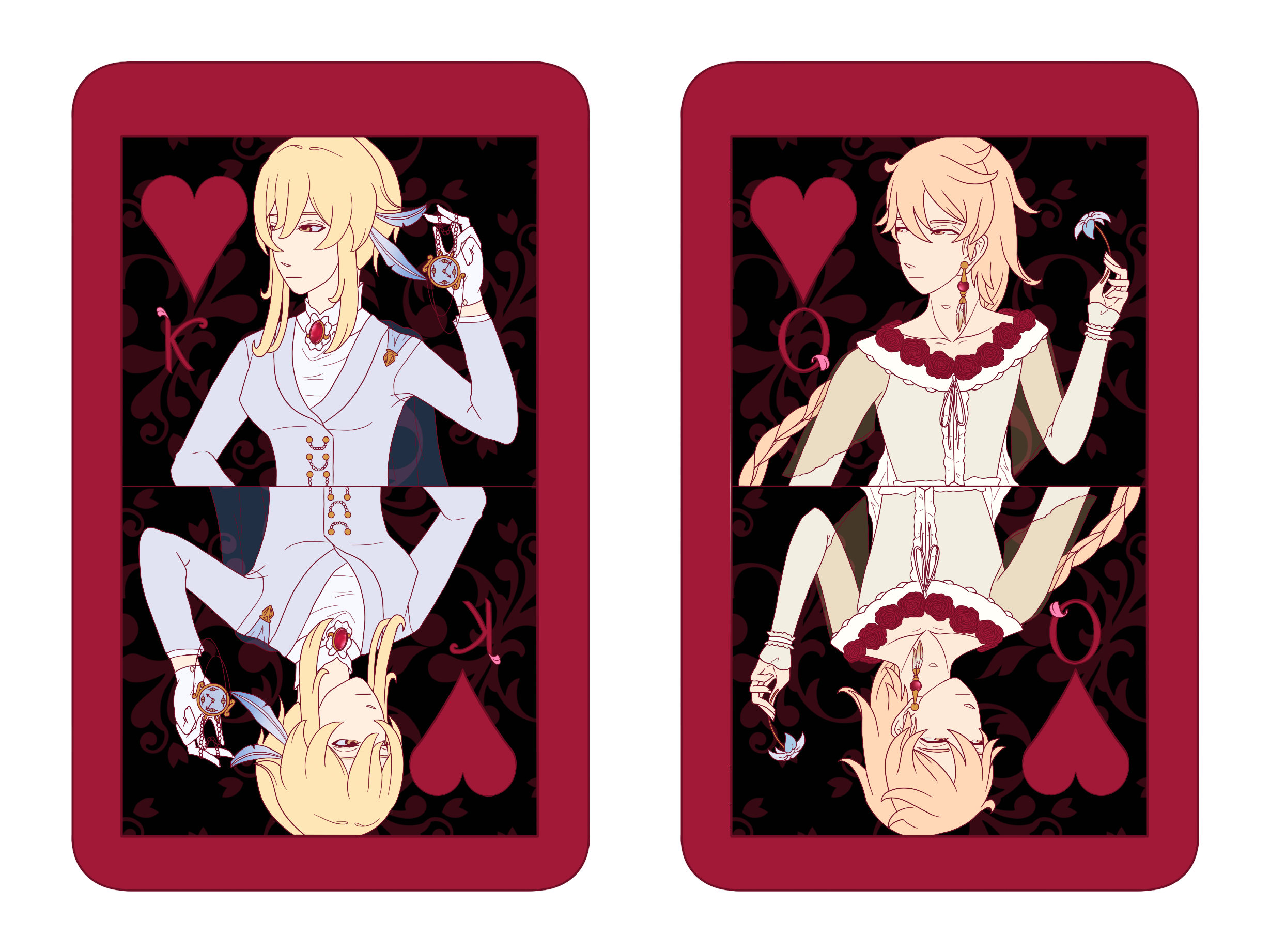 Lumine and Aether as King and Queen cards ☺️ Genshin Impact | HoYoLAB