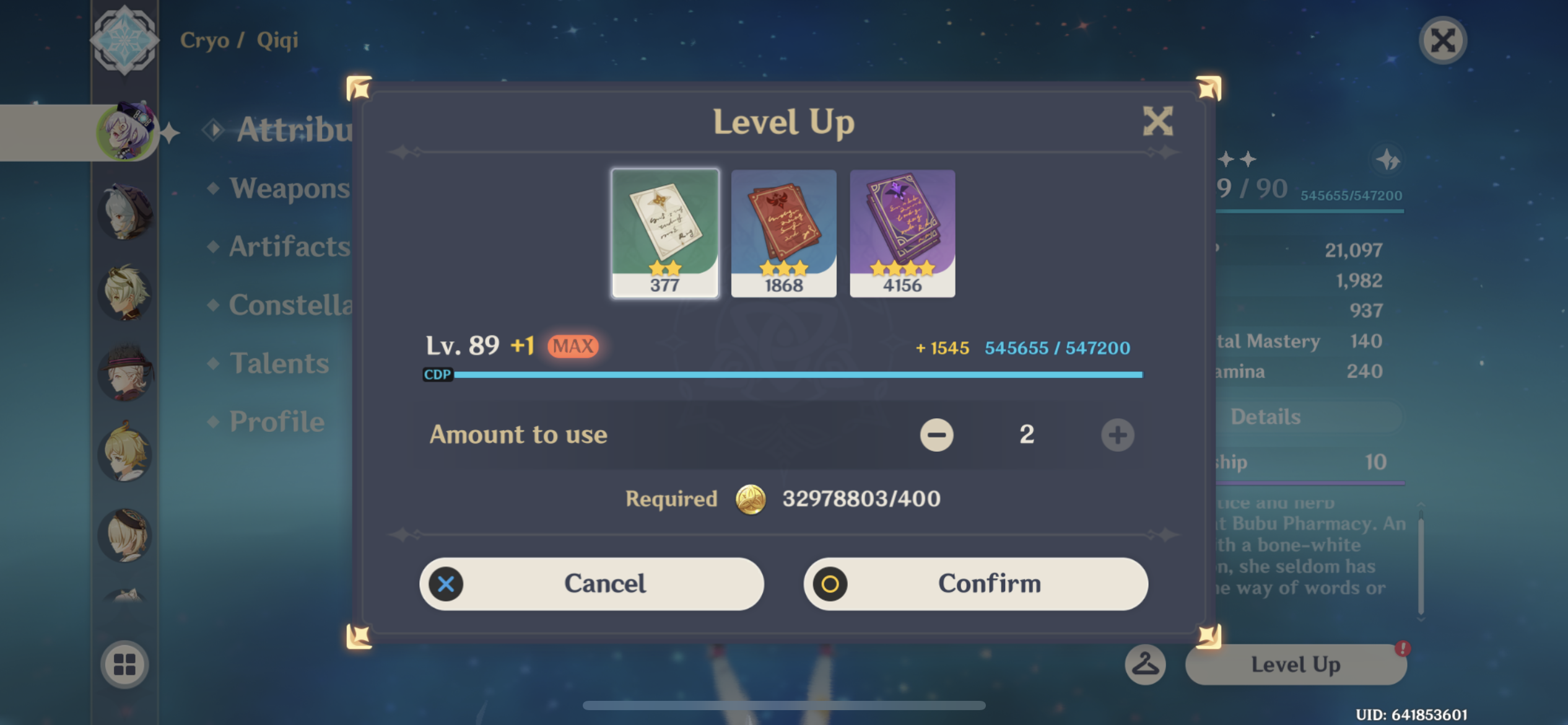 Qiqi joins the lvl 90 gang Genshin Impact | HoYoLAB