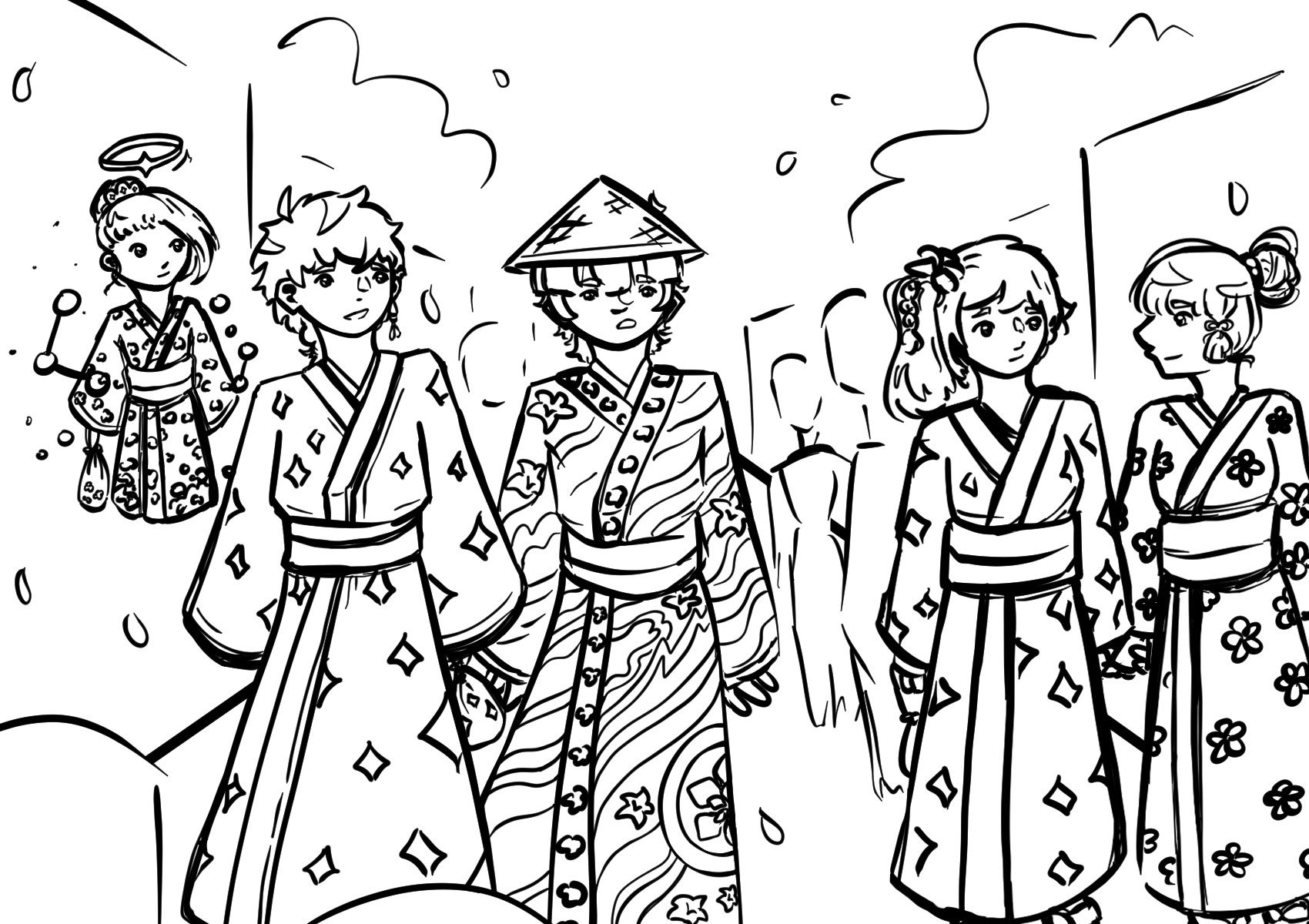 Inazuman Festival Lineart Genshin Impact | HoYoLAB