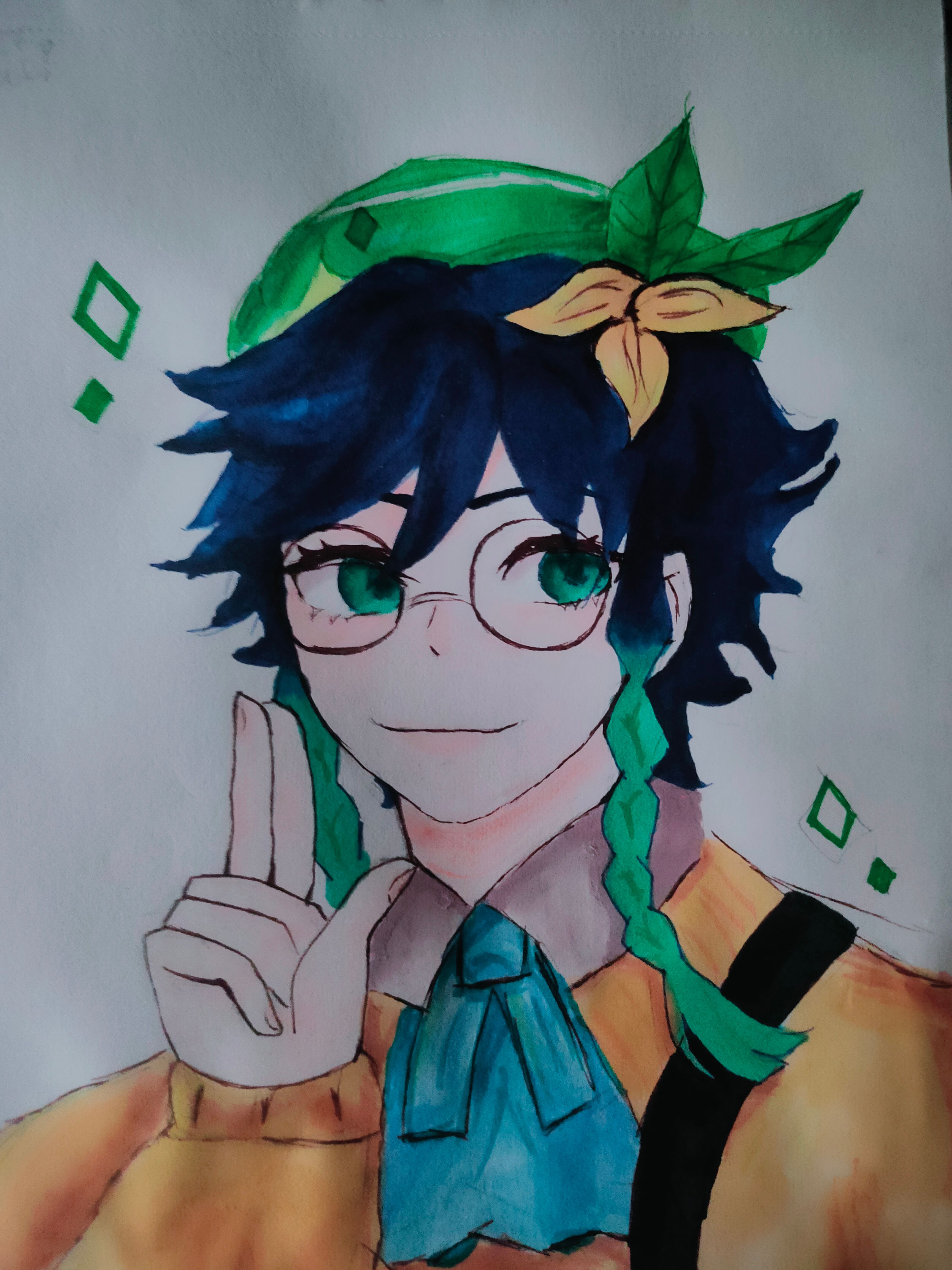 done with the venti drawing Genshin Impact | HoYoLAB