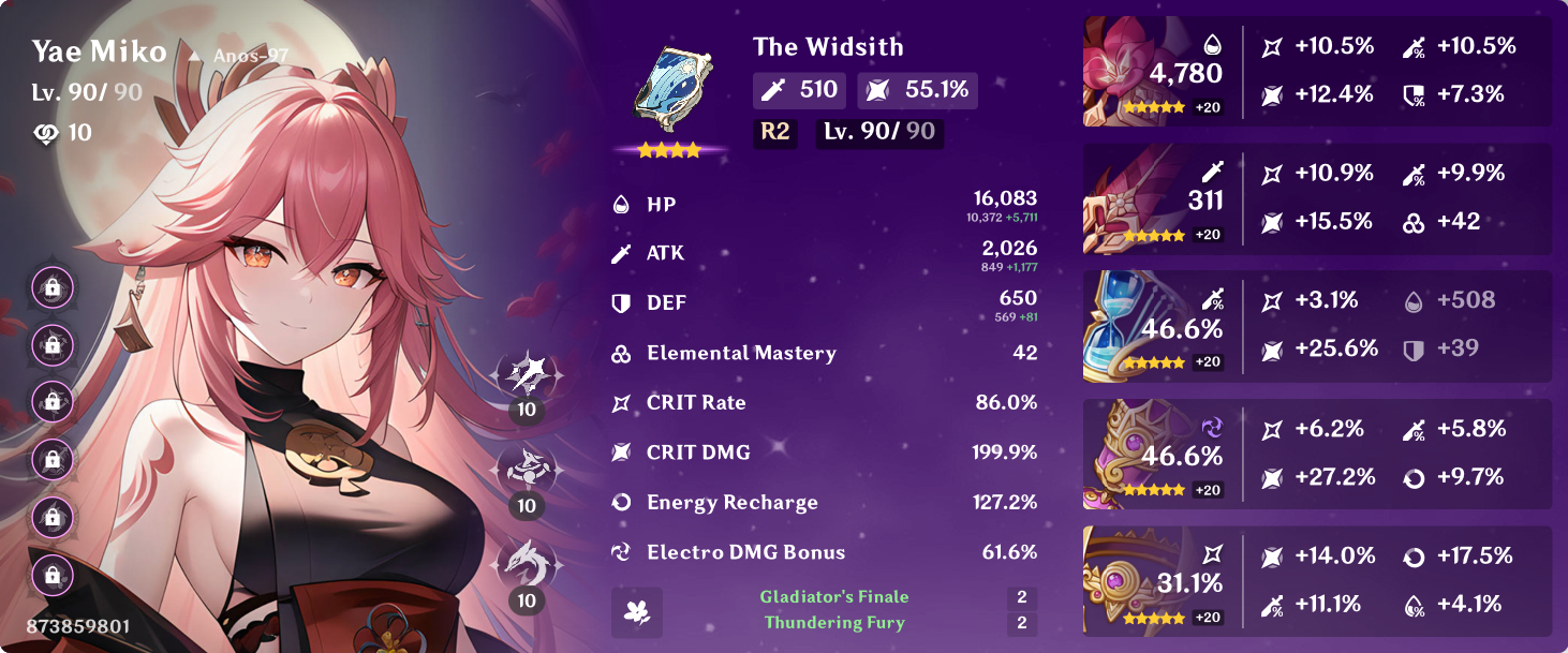 Hyper carry Yae Miko Build Genshin Impact | HoYoLAB