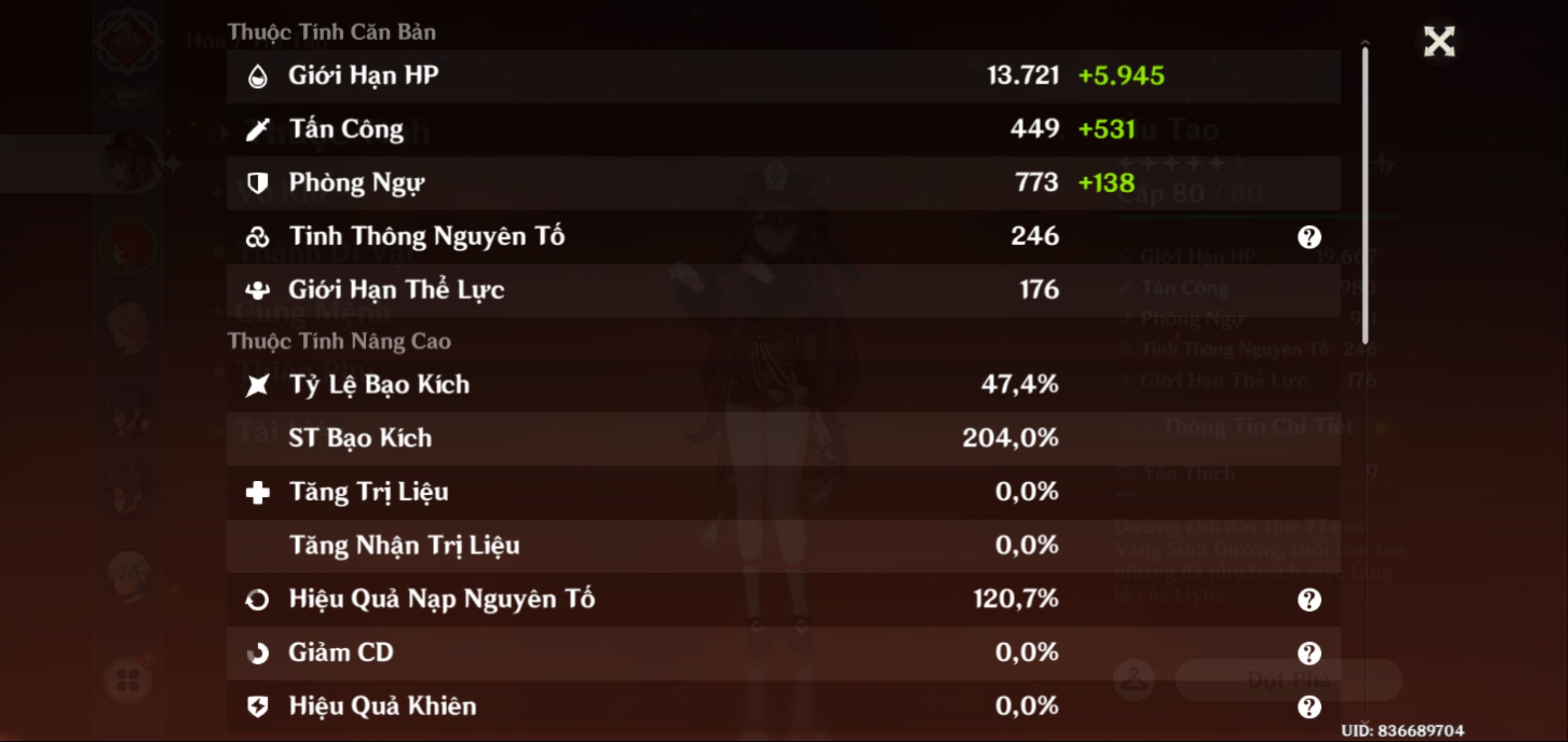 Em build như vậy có đúng không mọi người mà sao nổ không ra 100k dame mọi người giúp em Genshin ...