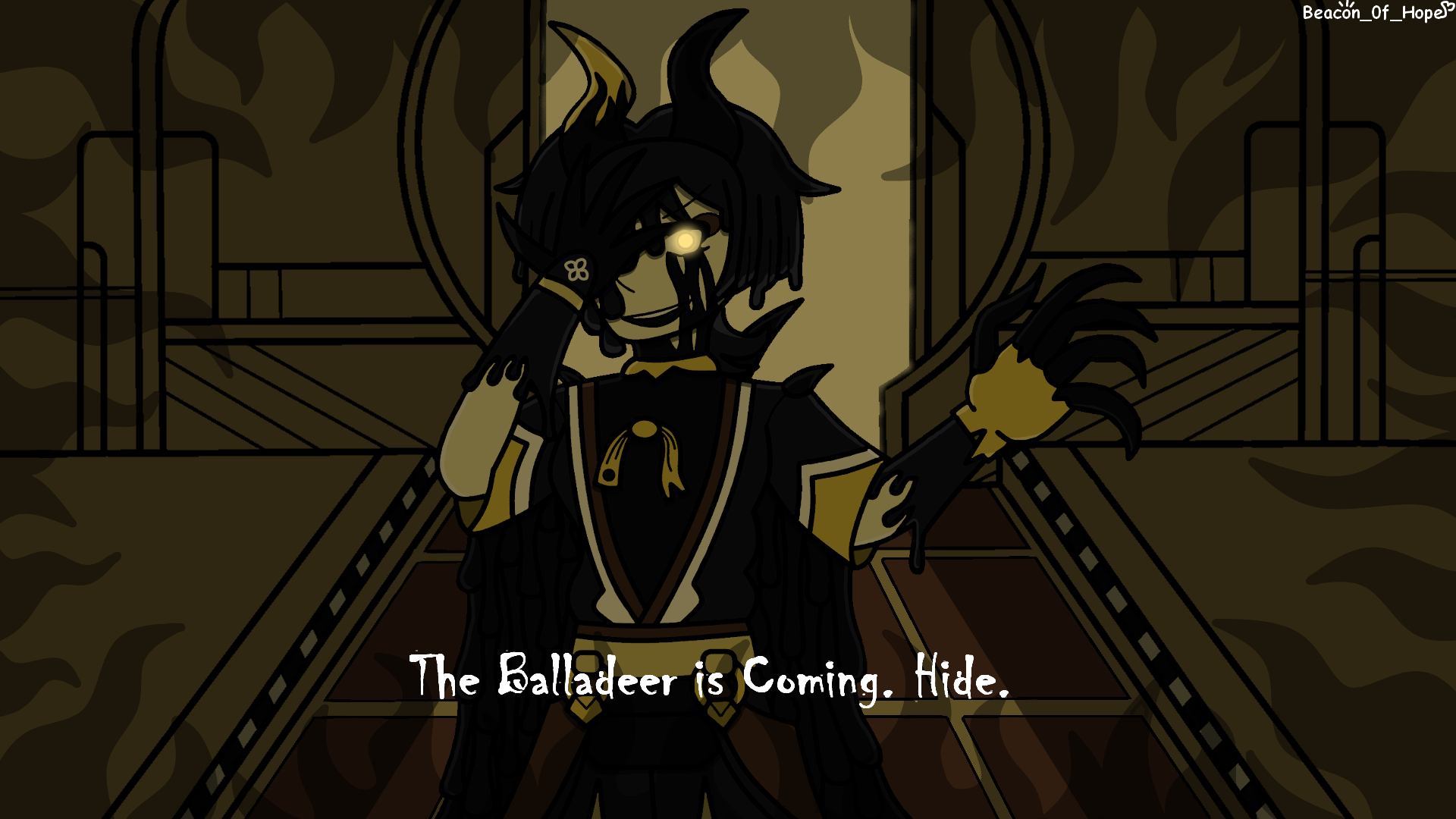 (Finally) gave my Ink Demon Scaramouche drawing a background! Genshin ...