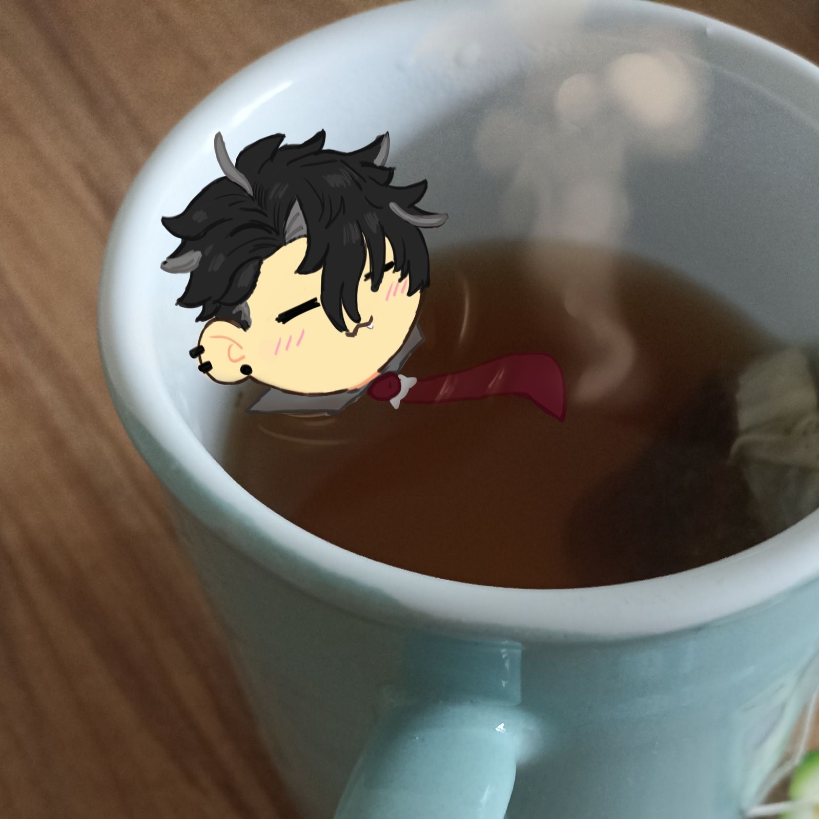 wriothesley chilling in my... tea?! 👀🖤 Genshin Impact | HoYoLAB