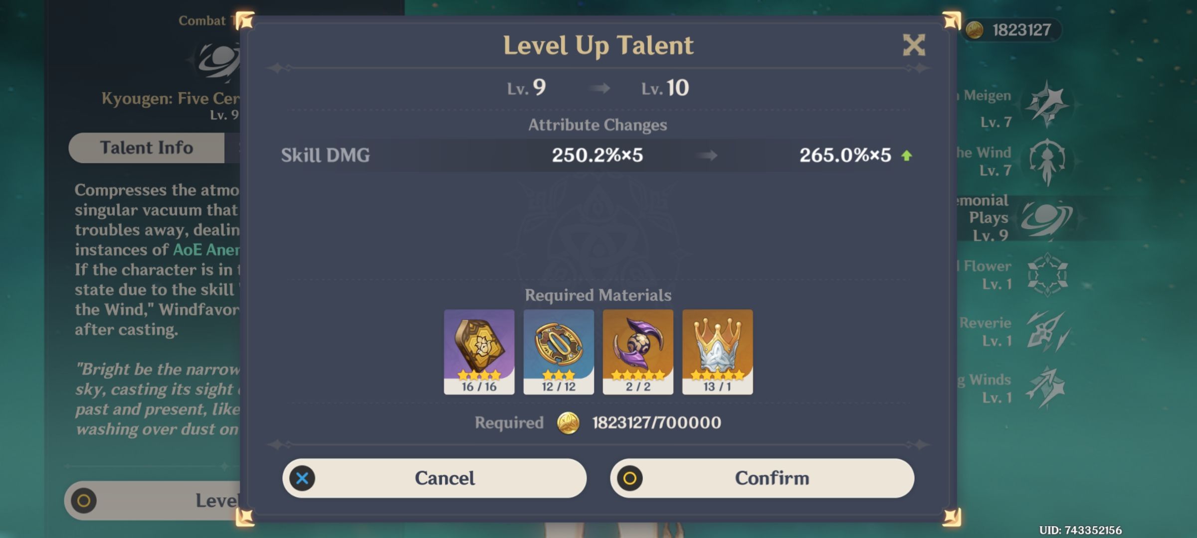 my first lvl 10 Talent . and my wanderer build. I don't need comments ...