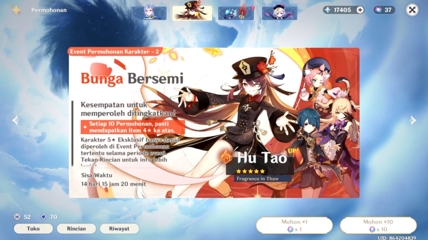 Gacha Hu Tao Pakai Ritual. Rate-off~ 👻 Genshin Impact | HoYoLAB