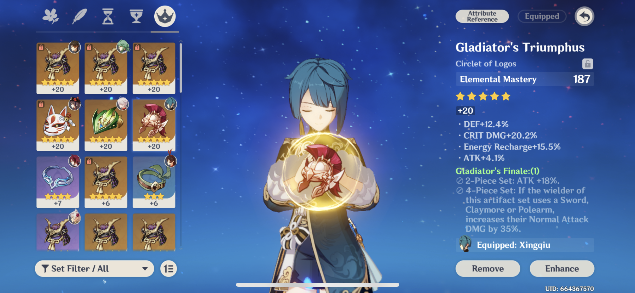 My xingqui build ( work in progress) Genshin Impact | HoYoLAB