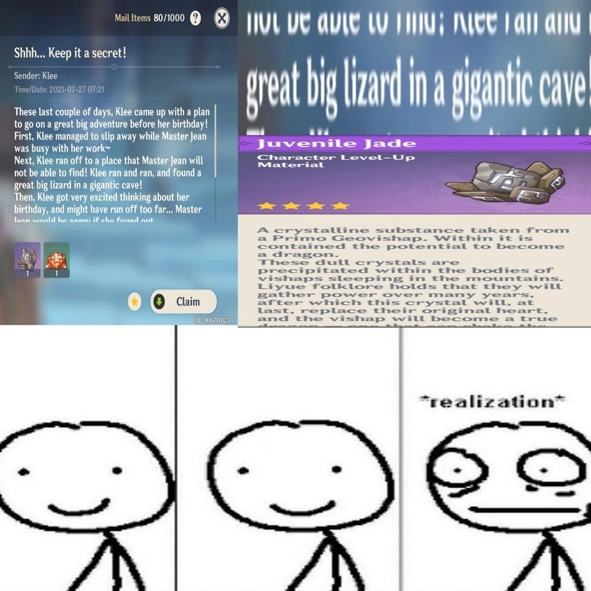 Good old days with Klee and the Giant Lizard in a Gigantic Cave Genshin ...