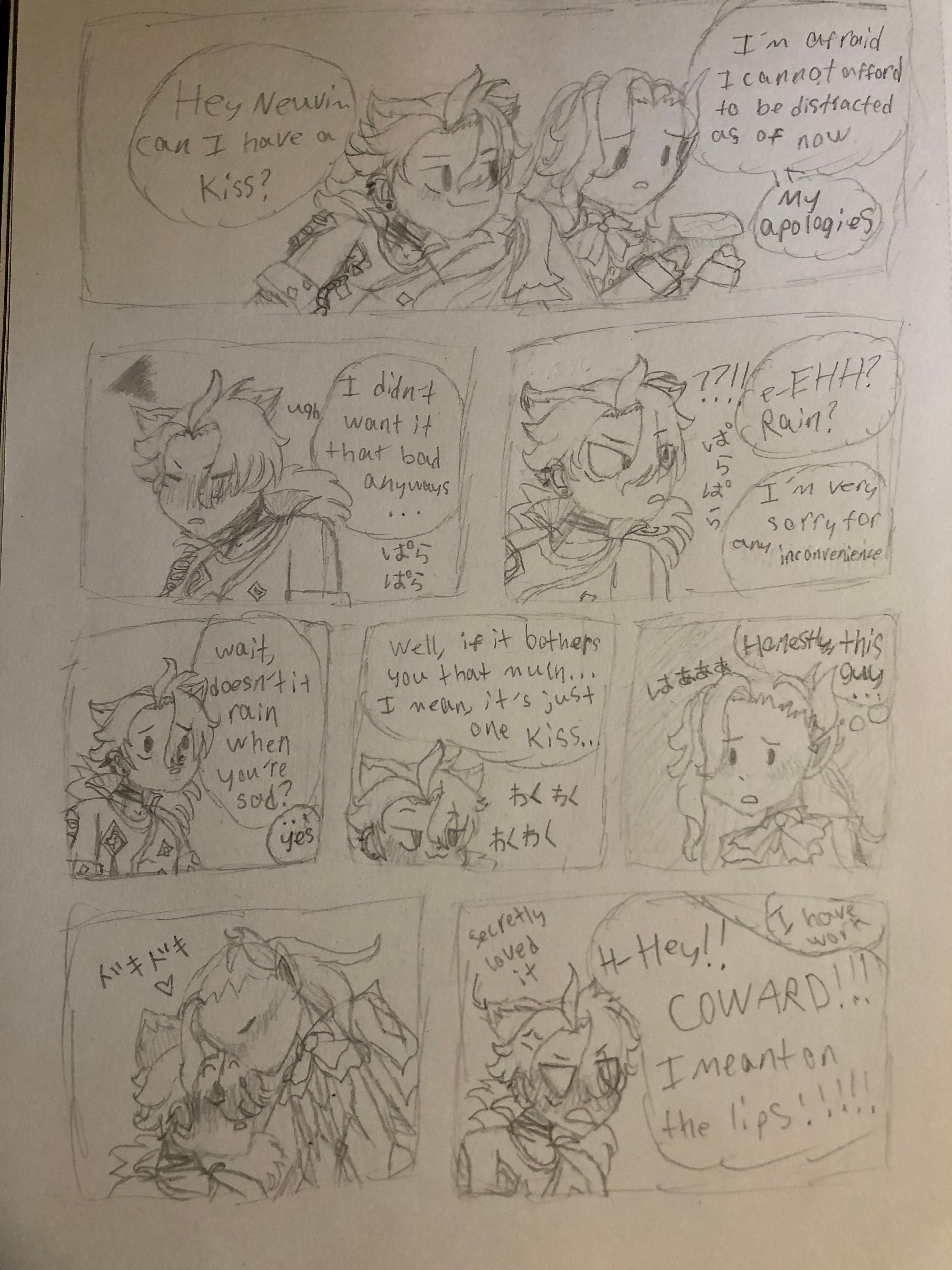 HEYYYYY random Wriolette comic Genshin Impact | HoYoLAB