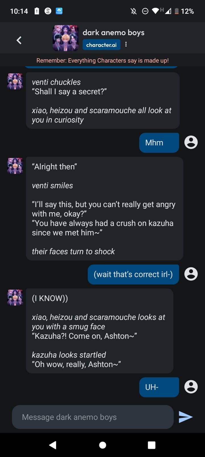 My friend’s text in character AI Genshin Impact | HoYoLAB