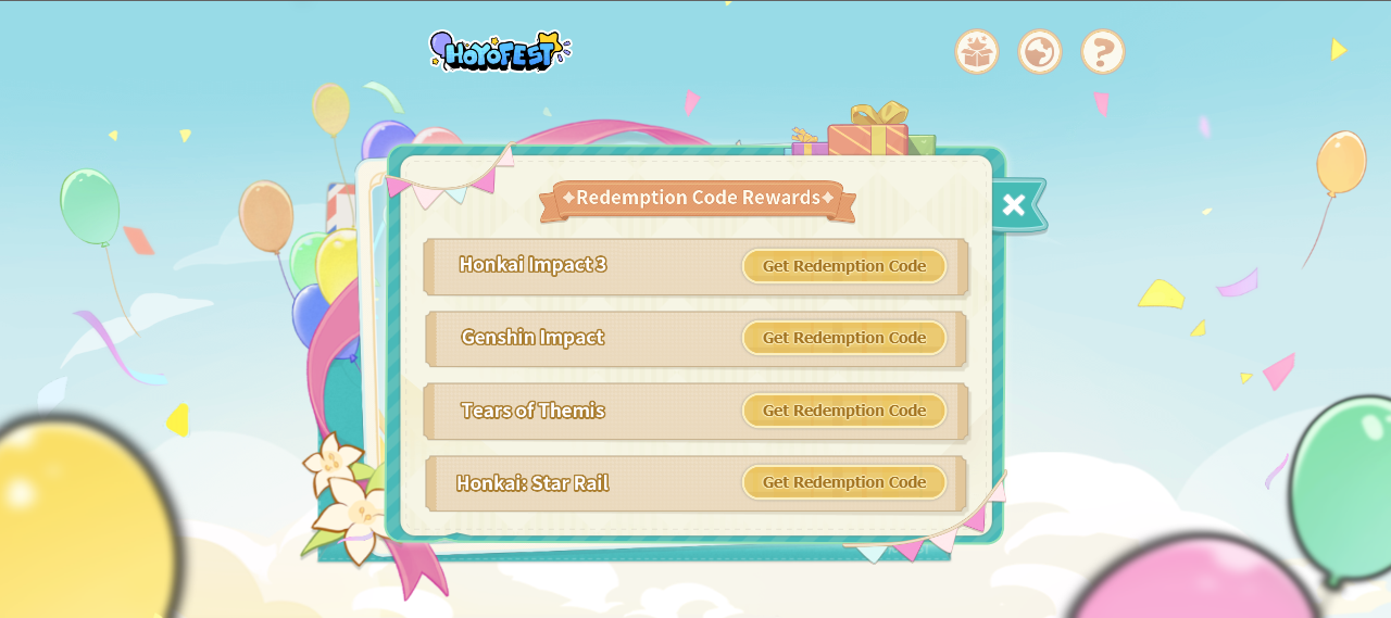 HoYo Fest 2023 | Redemption Codes to All Games! Genshin Impact | HoYoLAB