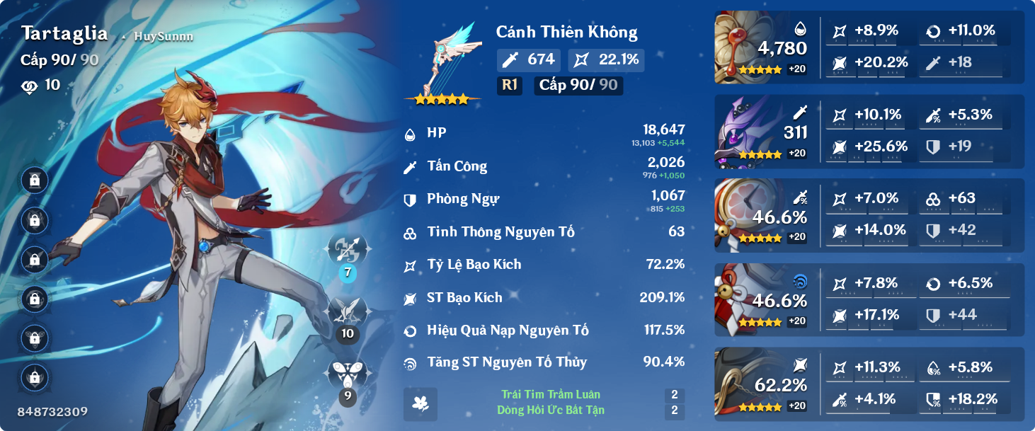 Childe build như này đã ổn chưa. Genshin Impact | HoYoLAB