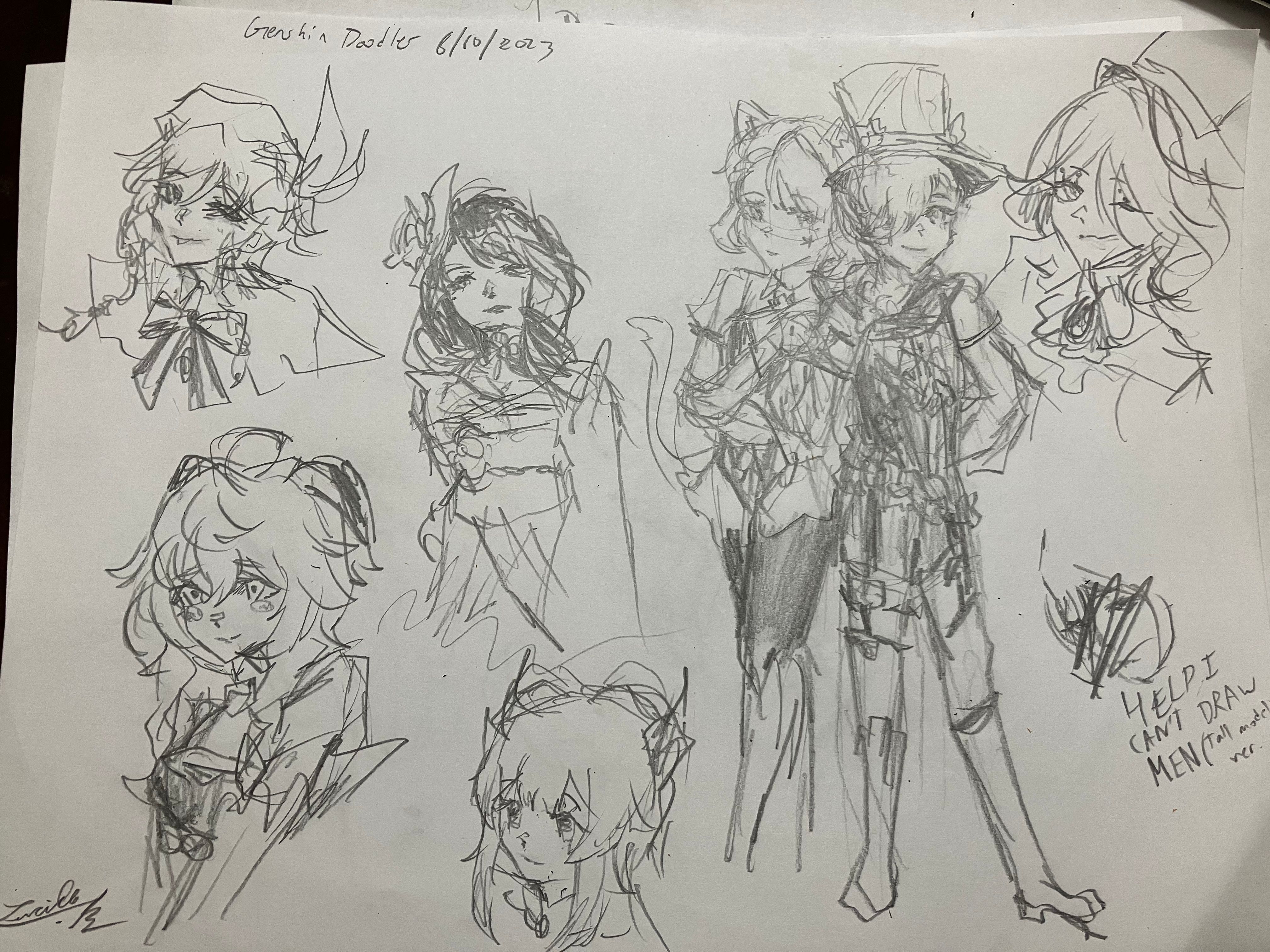 Genshin Sketches for Fun Genshin Impact | HoYoLAB